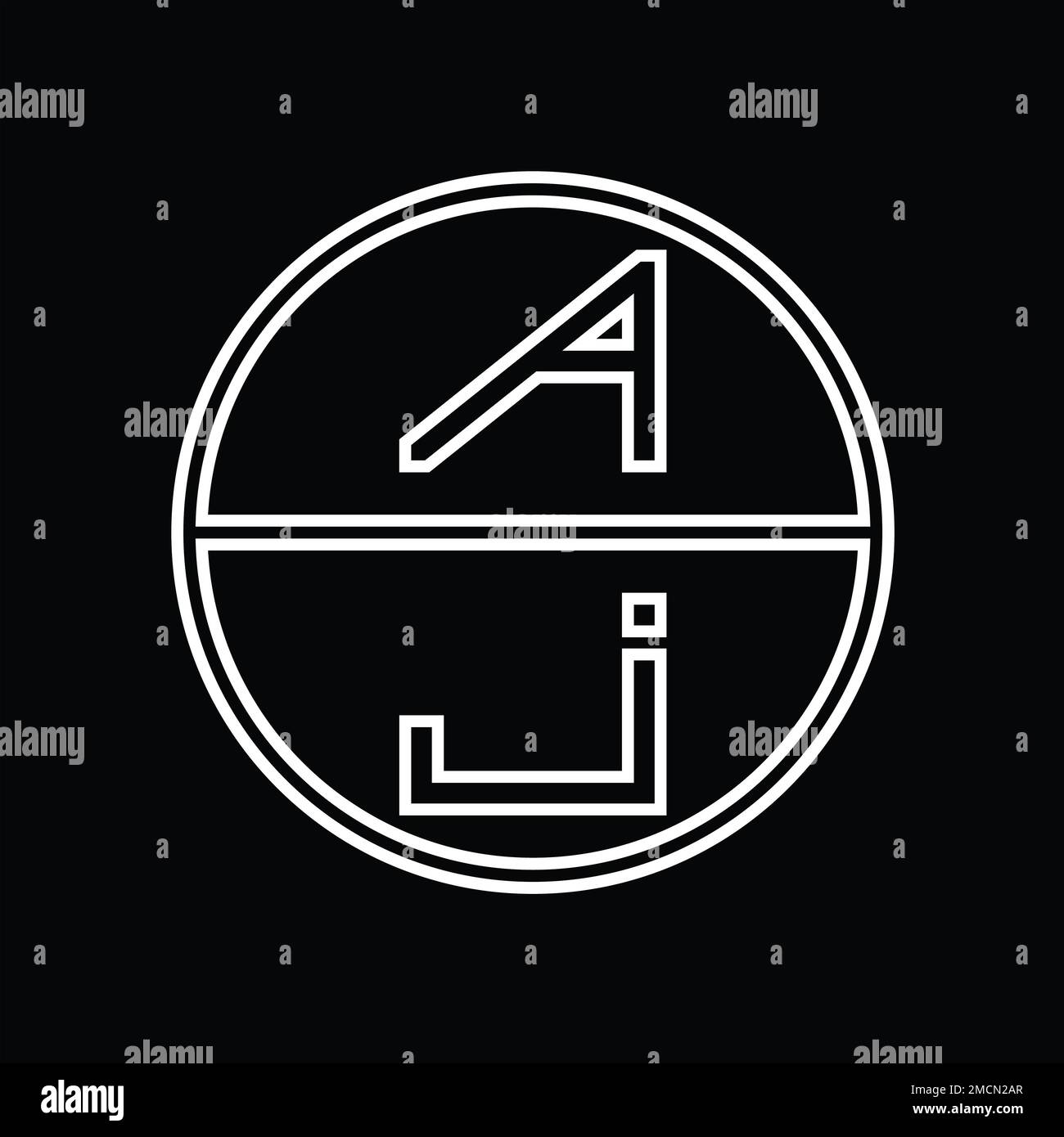 JA Logo monogram abstract inside circle stripe vector images design ...