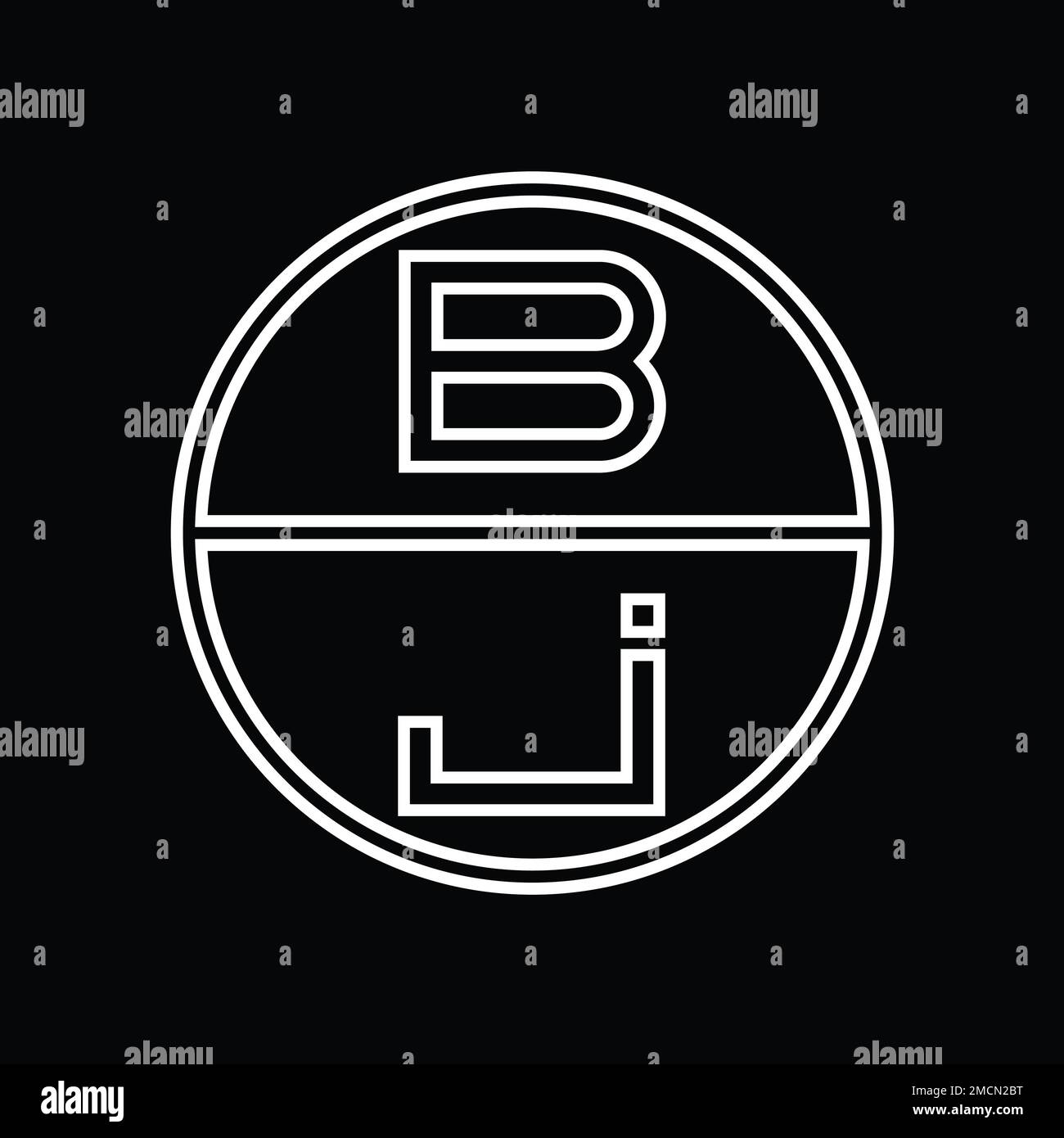 JB Logo monogram abstract inside circle stripe vector images design ...