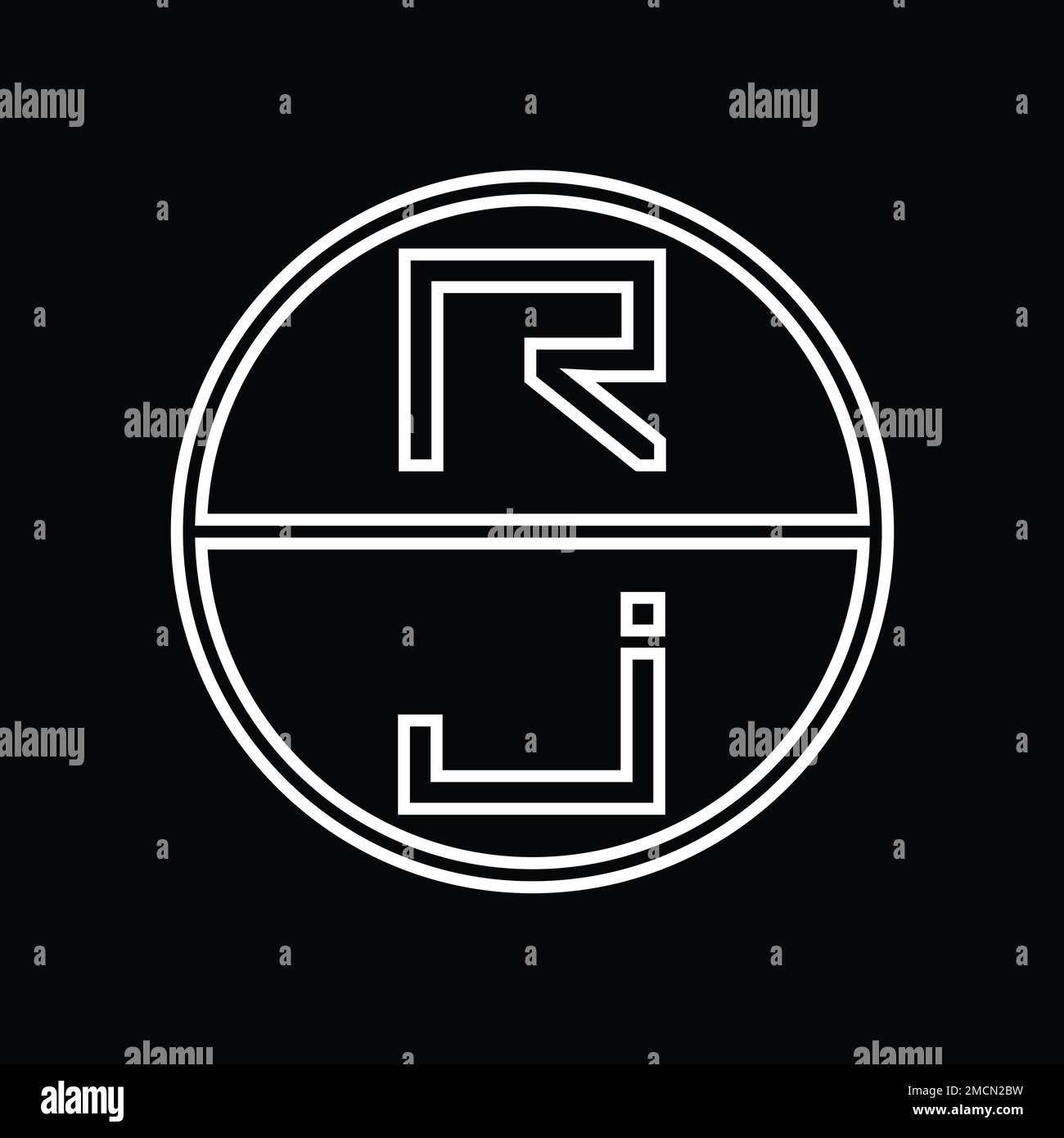 JR Logo monogram abstract inside circle stripe vector images design ...