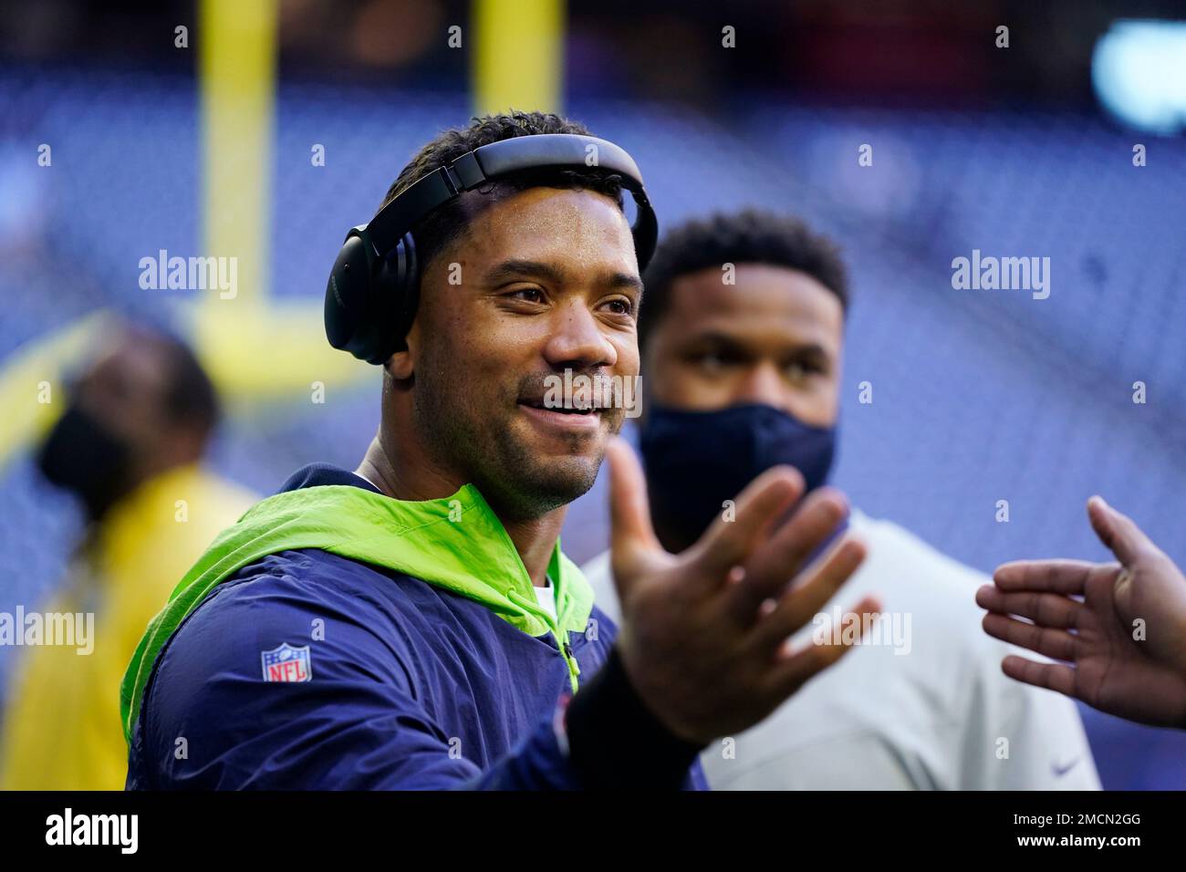 Seattle Seahawks quarterback Russell Wilson (3) before an NFL football ...