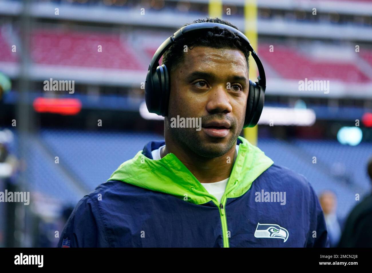 Seattle Seahawks quarterback Russell Wilson (3) prepares for an NFL ...