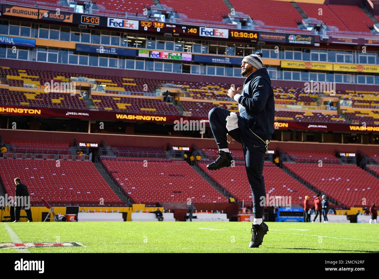 Dallas Cowboys quarterback Dak Prescott does drills before an NFL ...