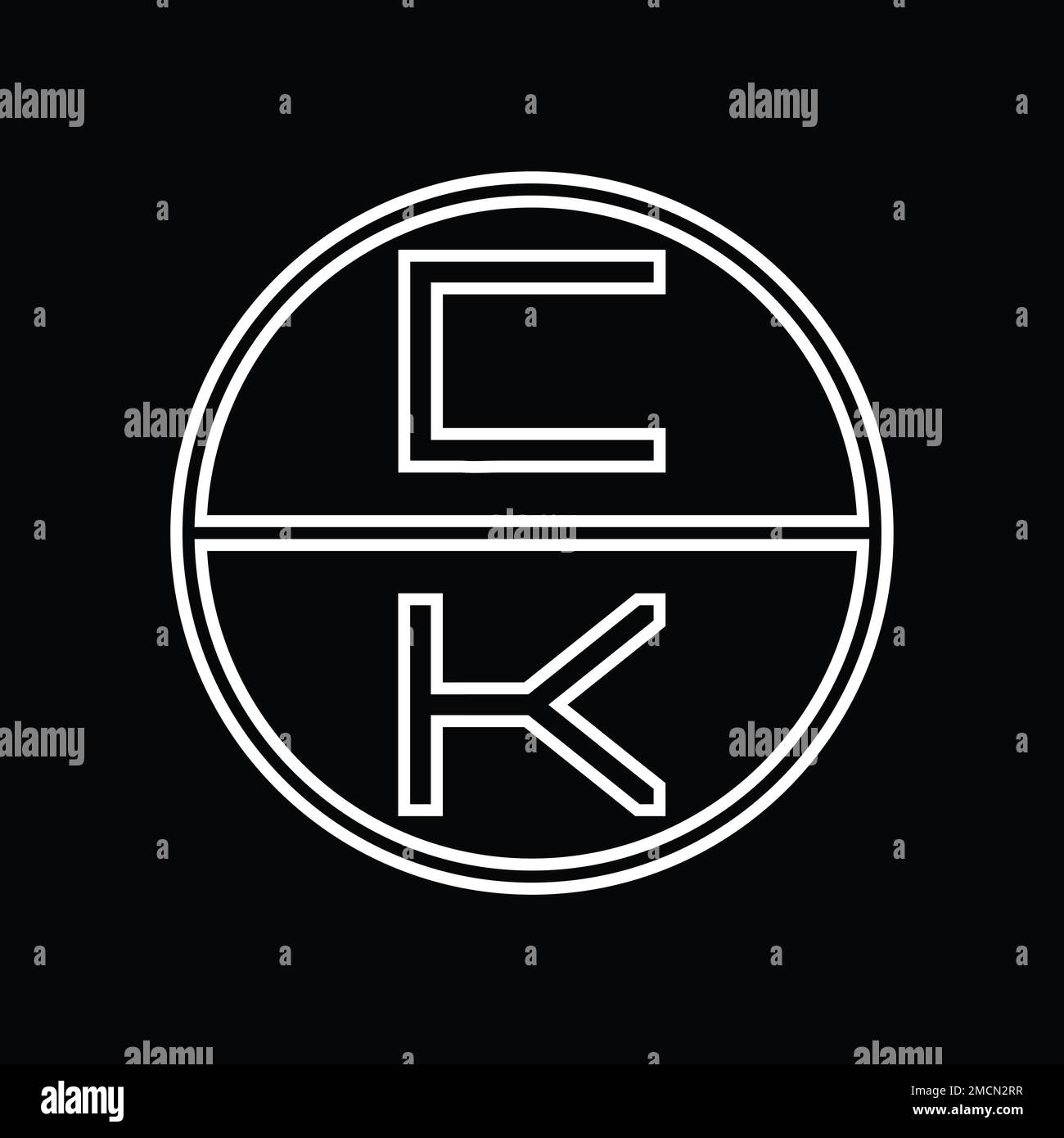 KC Logo monogram abstract inside circle stripe vector images design ...