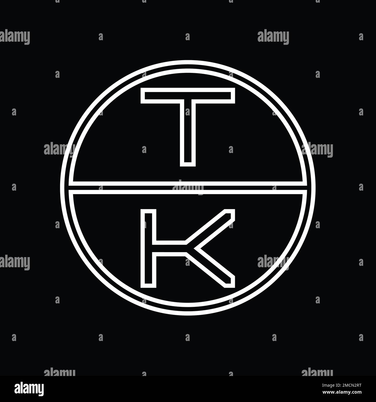 KT Logo monogram abstract inside circle stripe vector images design ...