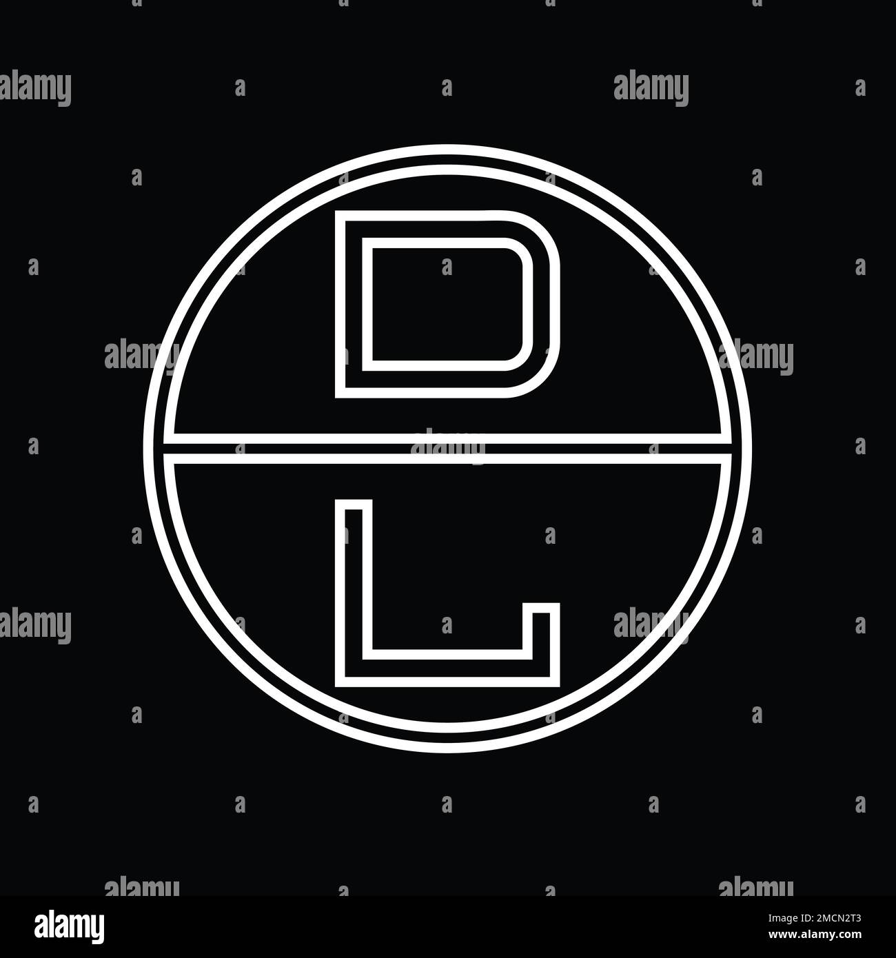LD Logo monogram abstract inside circle stripe vector images design ...