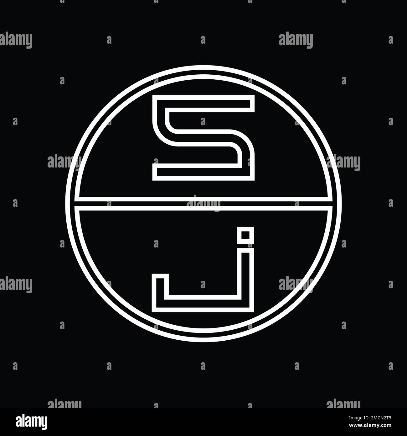 JS Logo monogram abstract inside circle stripe vector images design ...