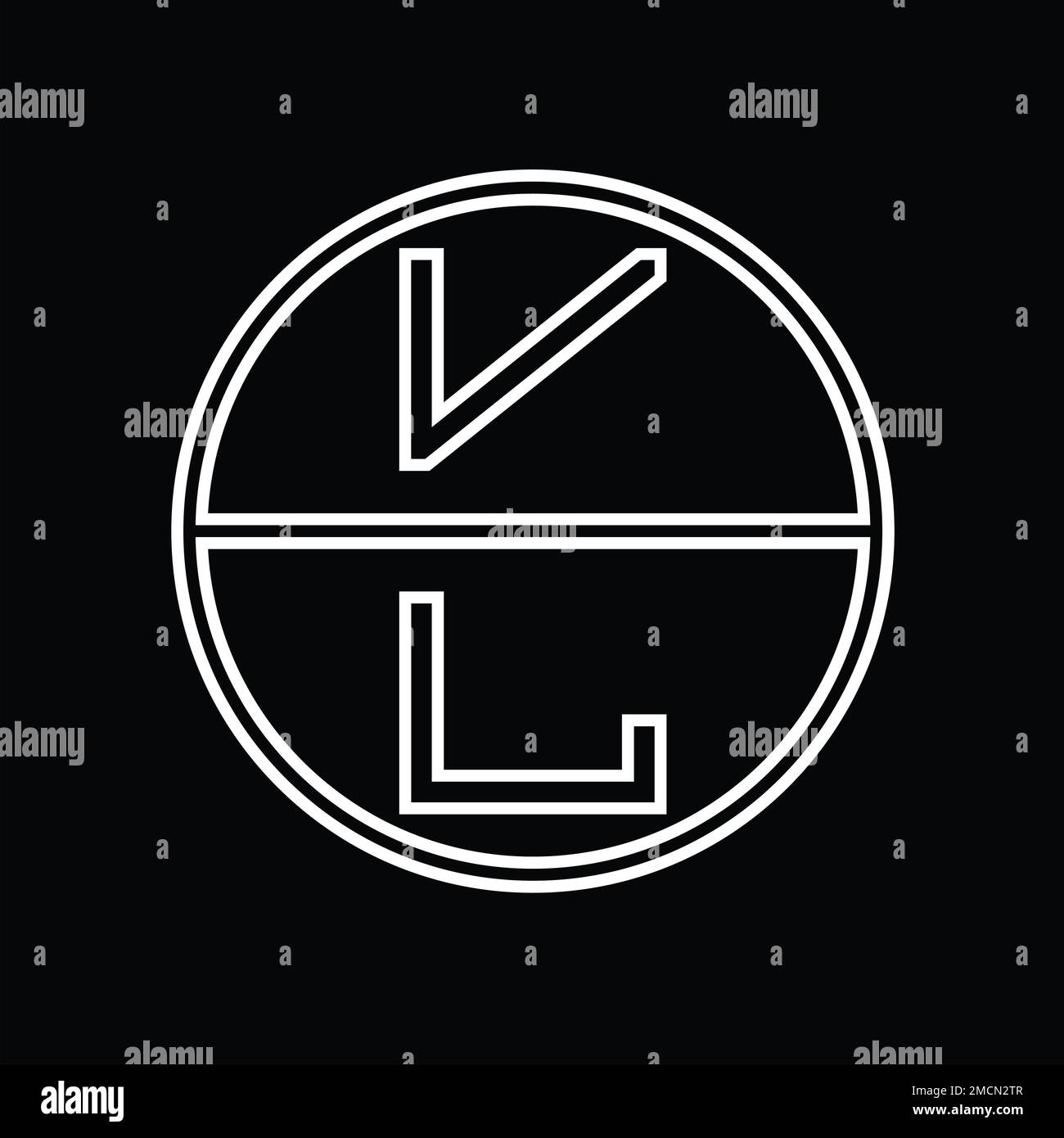 LV Logo monogram abstract inside circle stripe vector images design ...