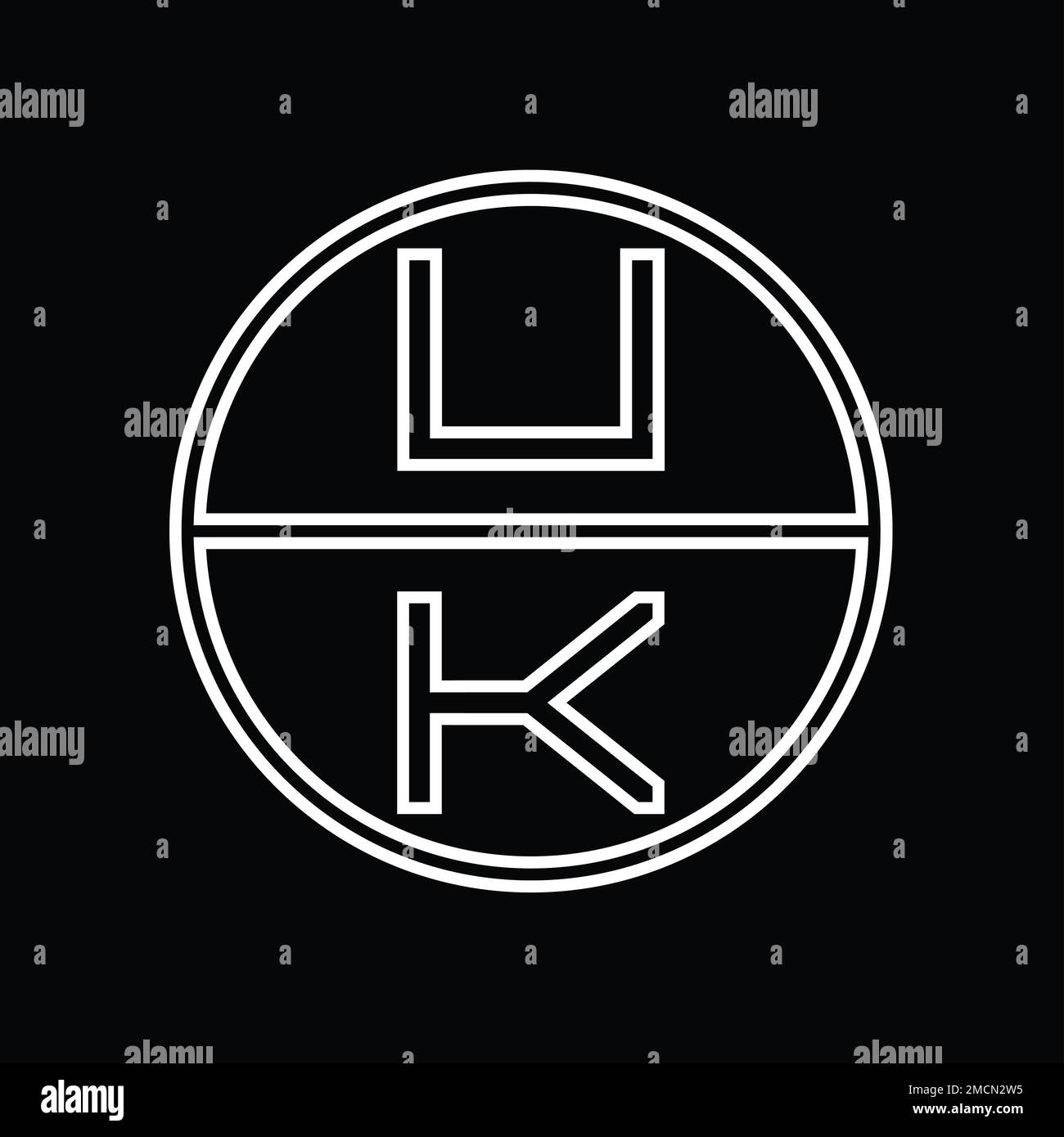 KU Logo monogram abstract inside circle stripe vector images design template Stock Photo - Alamy