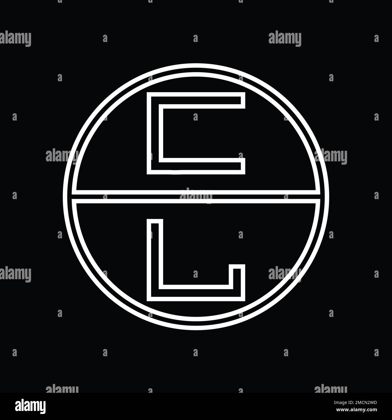 LC Logo monogram abstract inside circle stripe vector images design ...