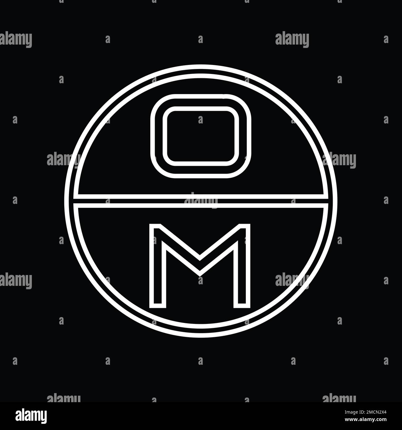 MO Logo monogram abstract inside circle stripe vector images design ...