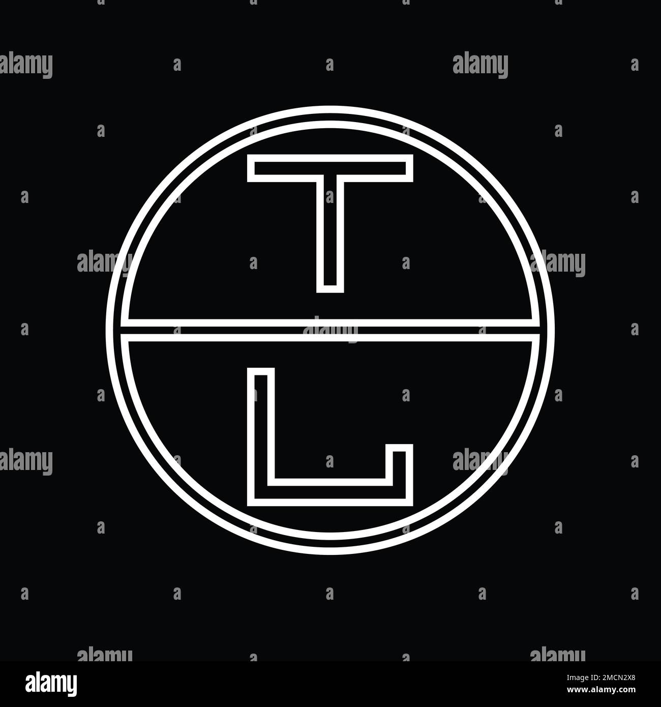LT Logo monogram abstract inside circle stripe vector images design ...
