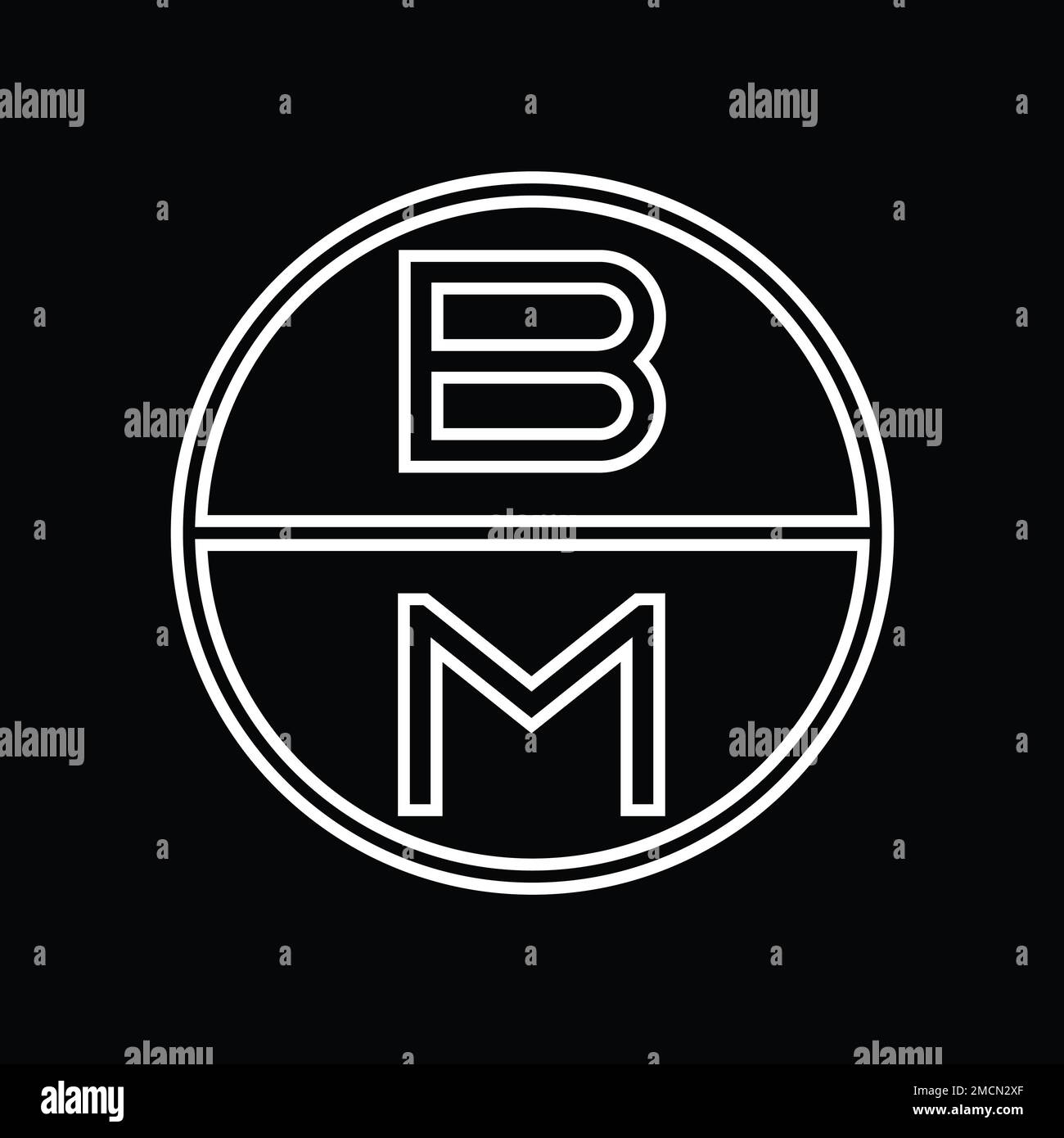 MB Logo monogram abstract inside circle stripe vector images design ...