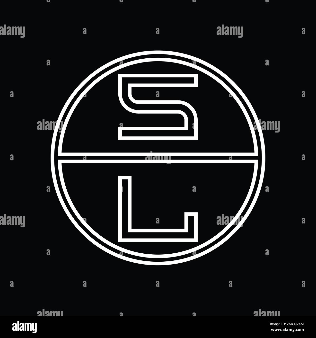 LS Logo monogram abstract inside circle stripe vector images design template Stock Photo - Alamy