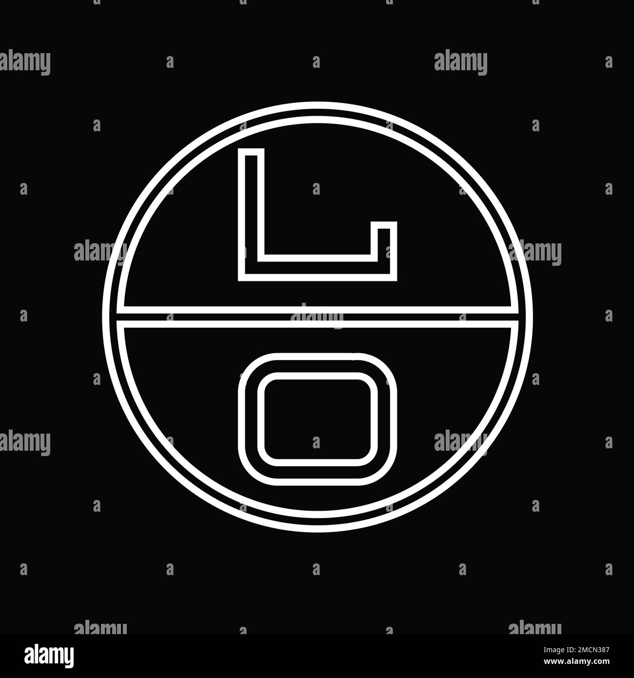 OL Logo monogram abstract inside circle stripe vector images design template Stock Photo - Alamy