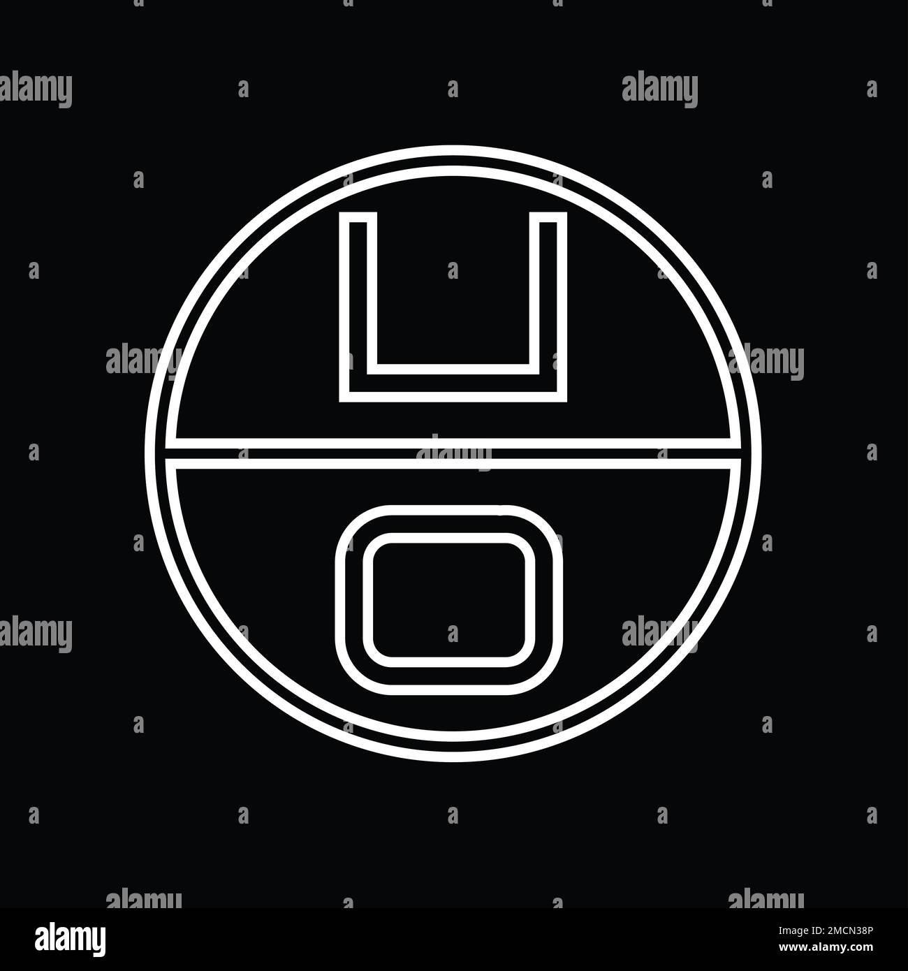 OU Logo monogram abstract inside circle stripe vector images design ...