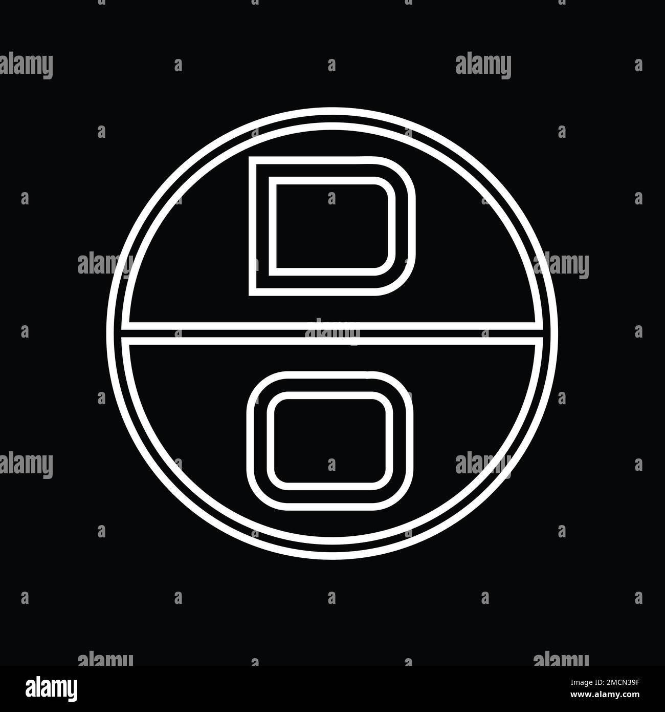 OD Logo monogram abstract inside circle stripe vector images design ...