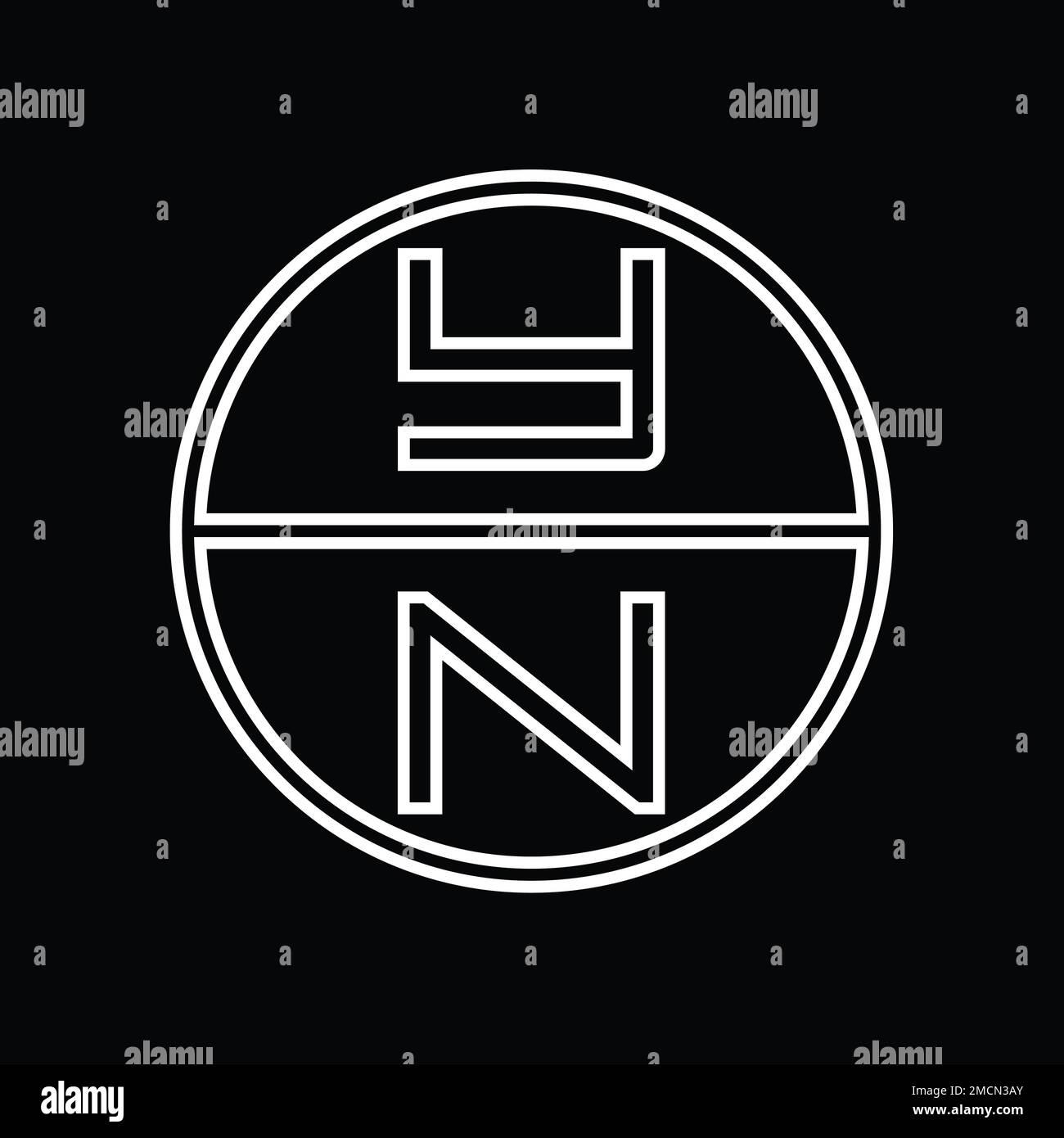 NY Logo monogram abstract inside circle stripe vector images design ...