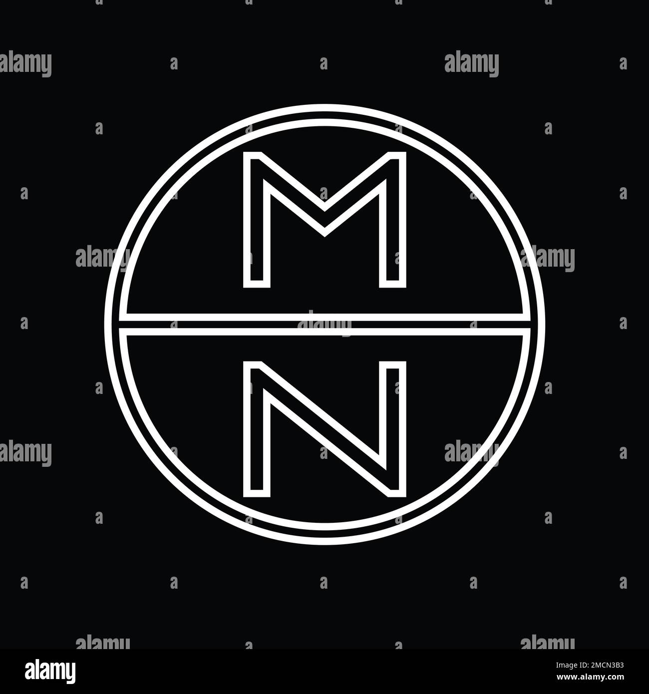 NM Logo monogram abstract inside circle stripe vector images design ...