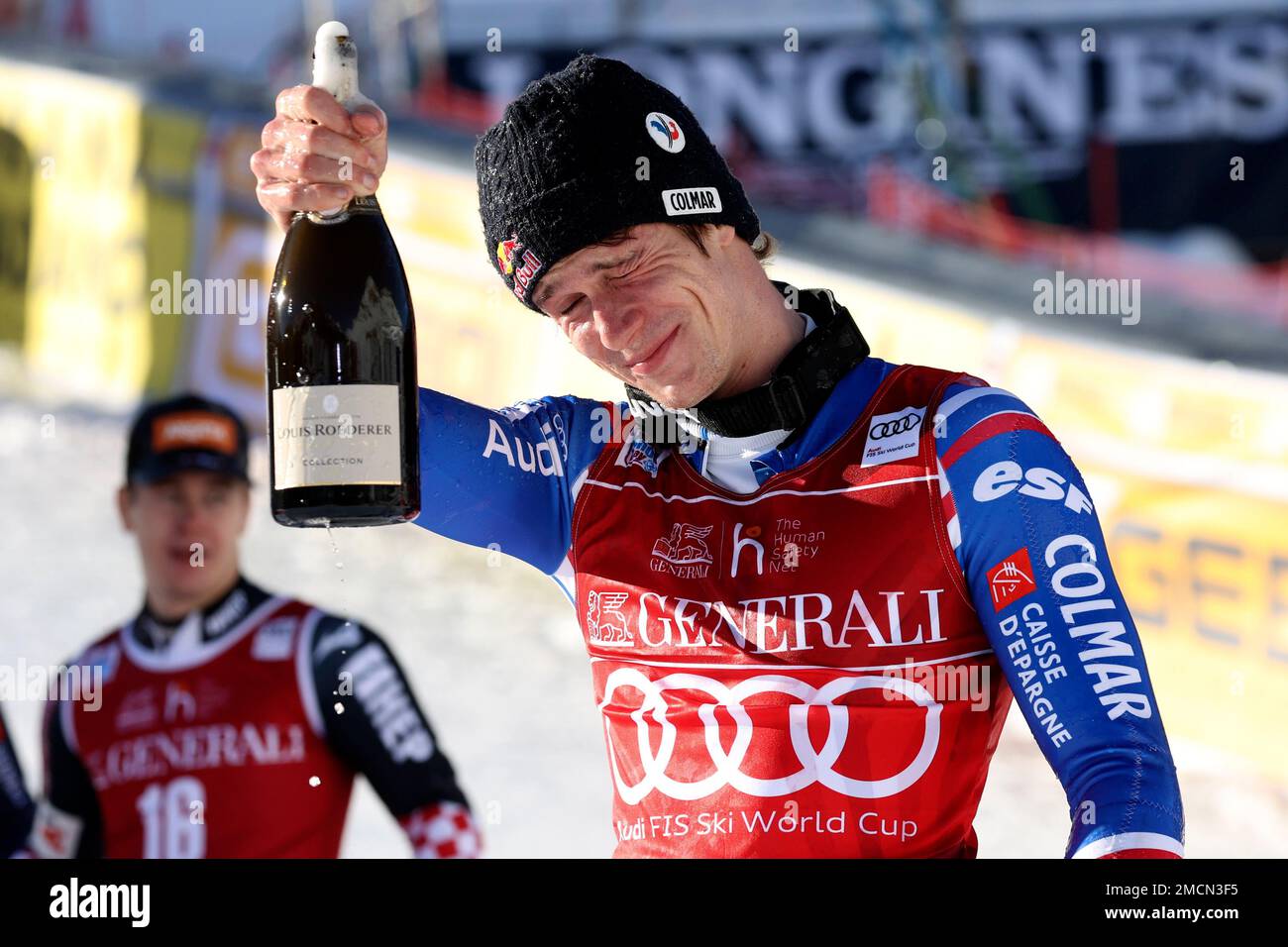 France's Clement Noel celebrates winning an alpine ski, men's World Cup ...