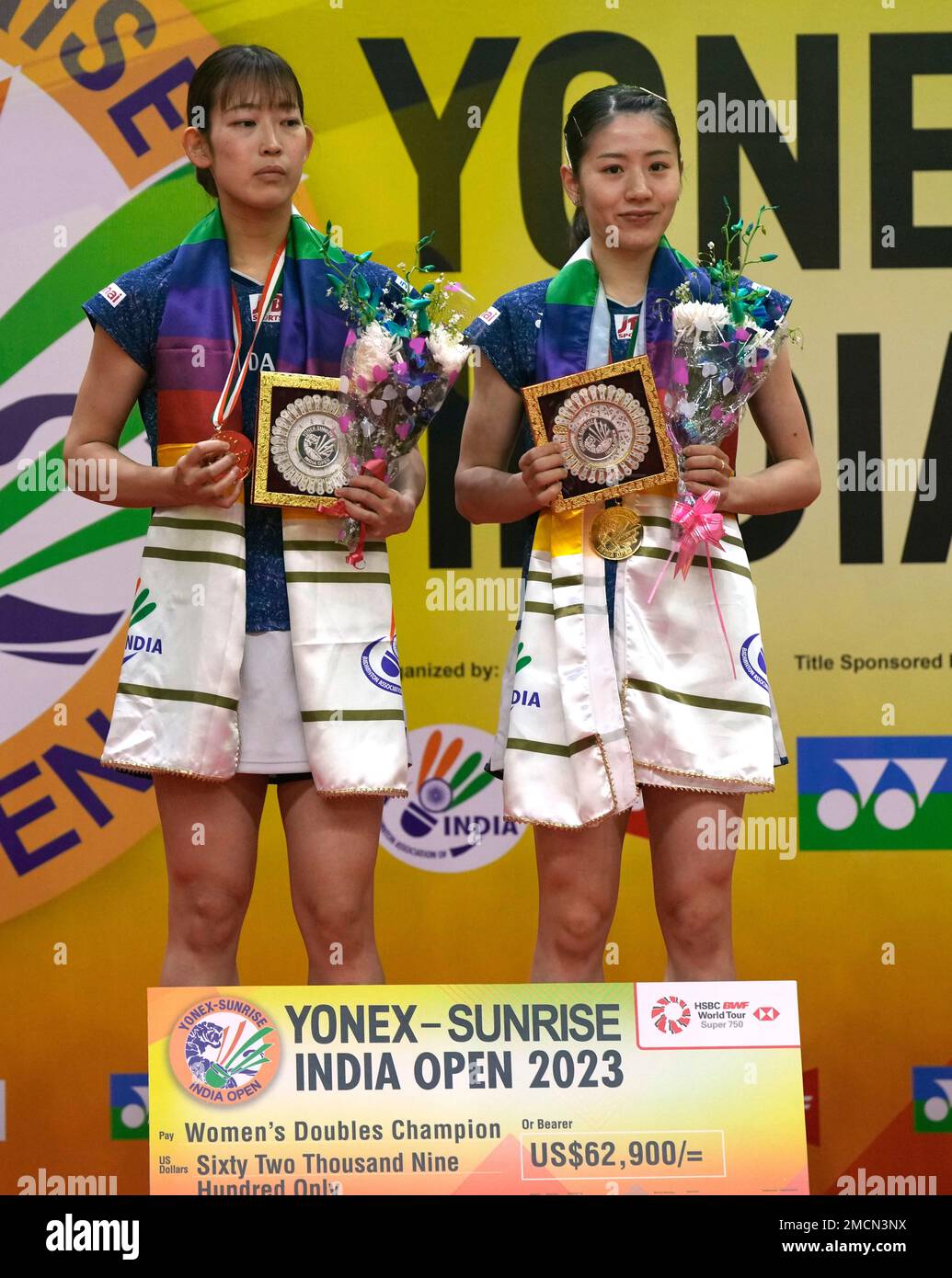Winners of the Yonex Sunrise India Open Badminton women doubles, Japan ...