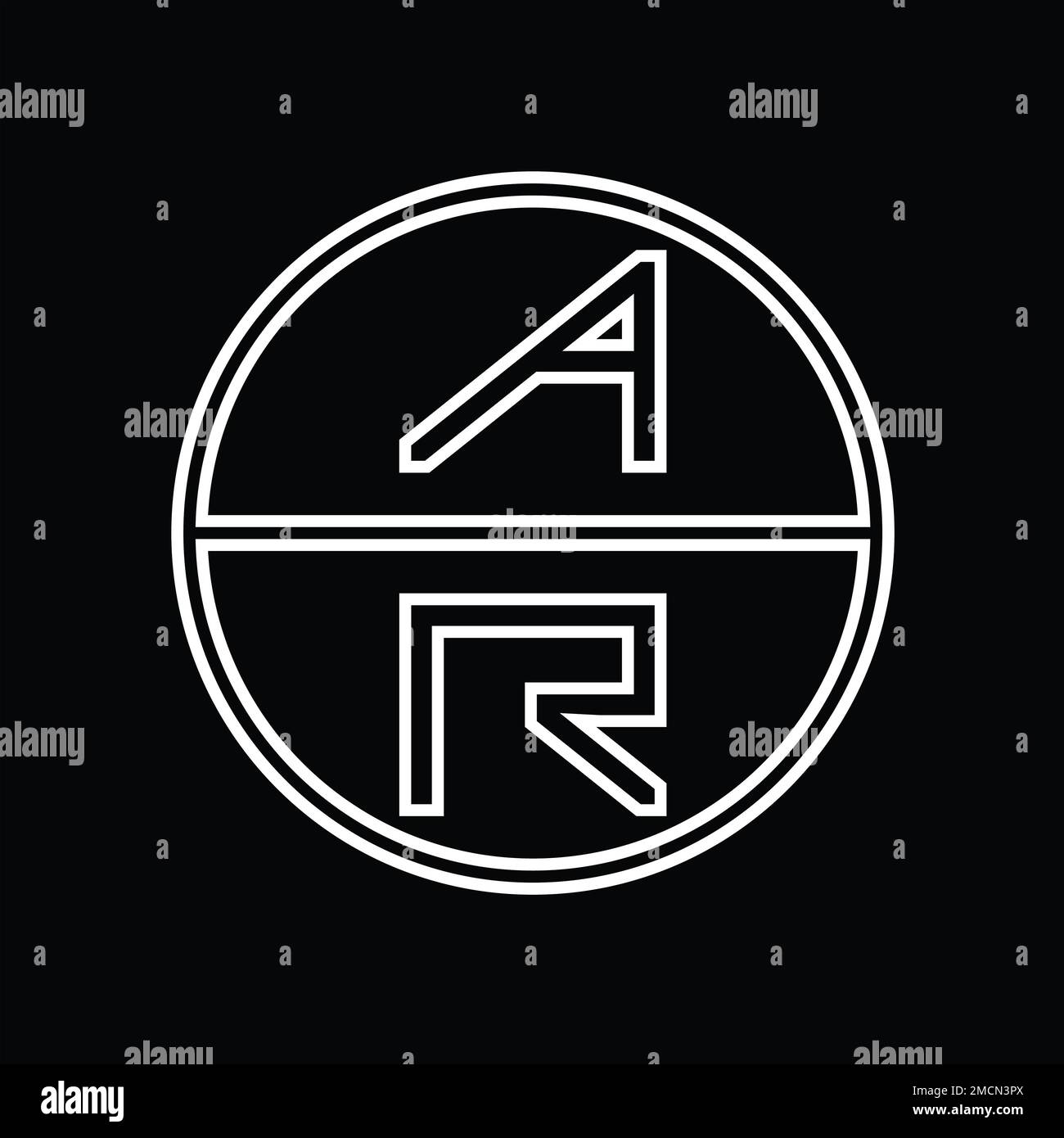 RA Logo monogram abstract inside circle stripe vector images design ...