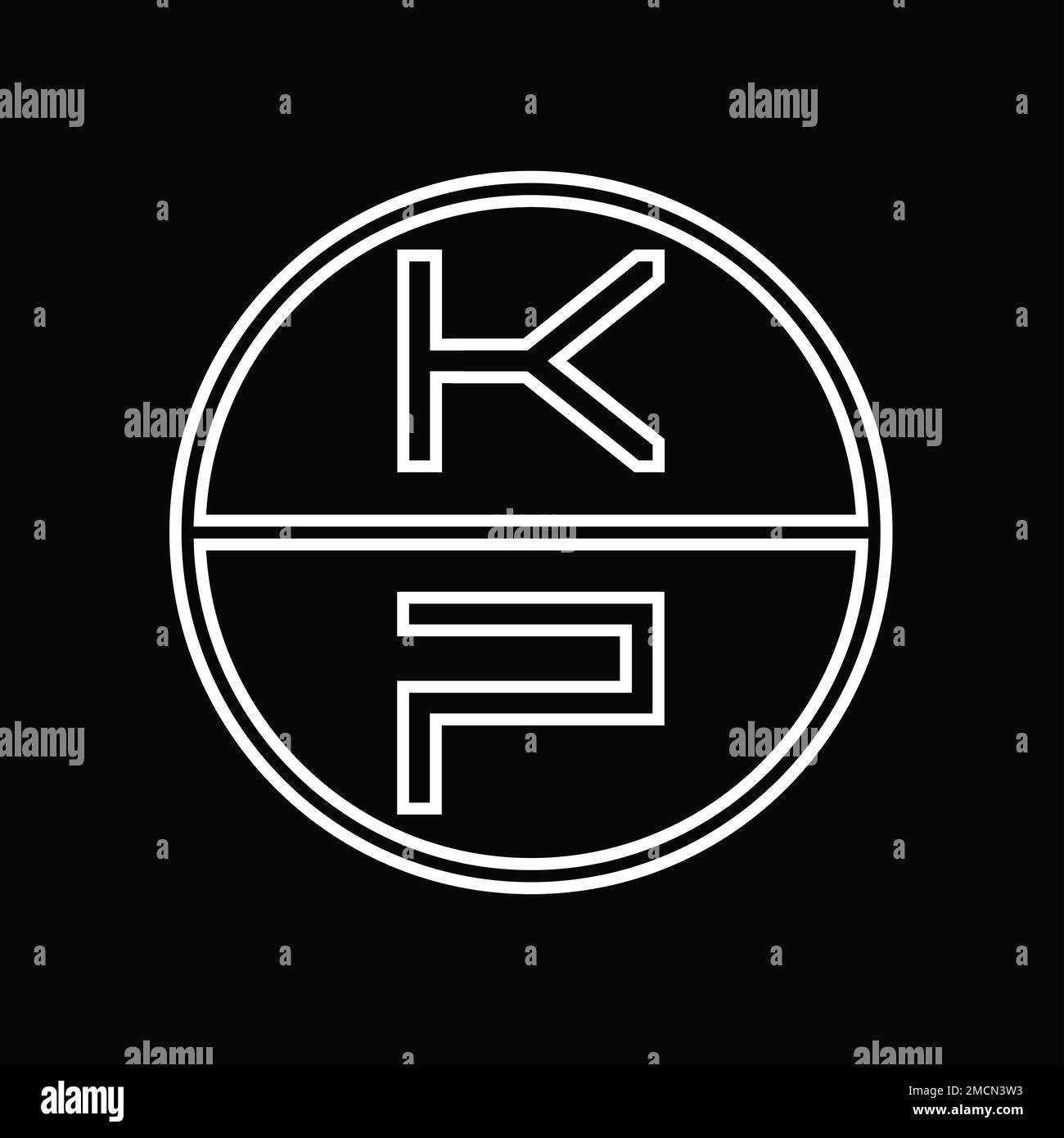 PK Logo monogram abstract inside circle stripe vector images design ...