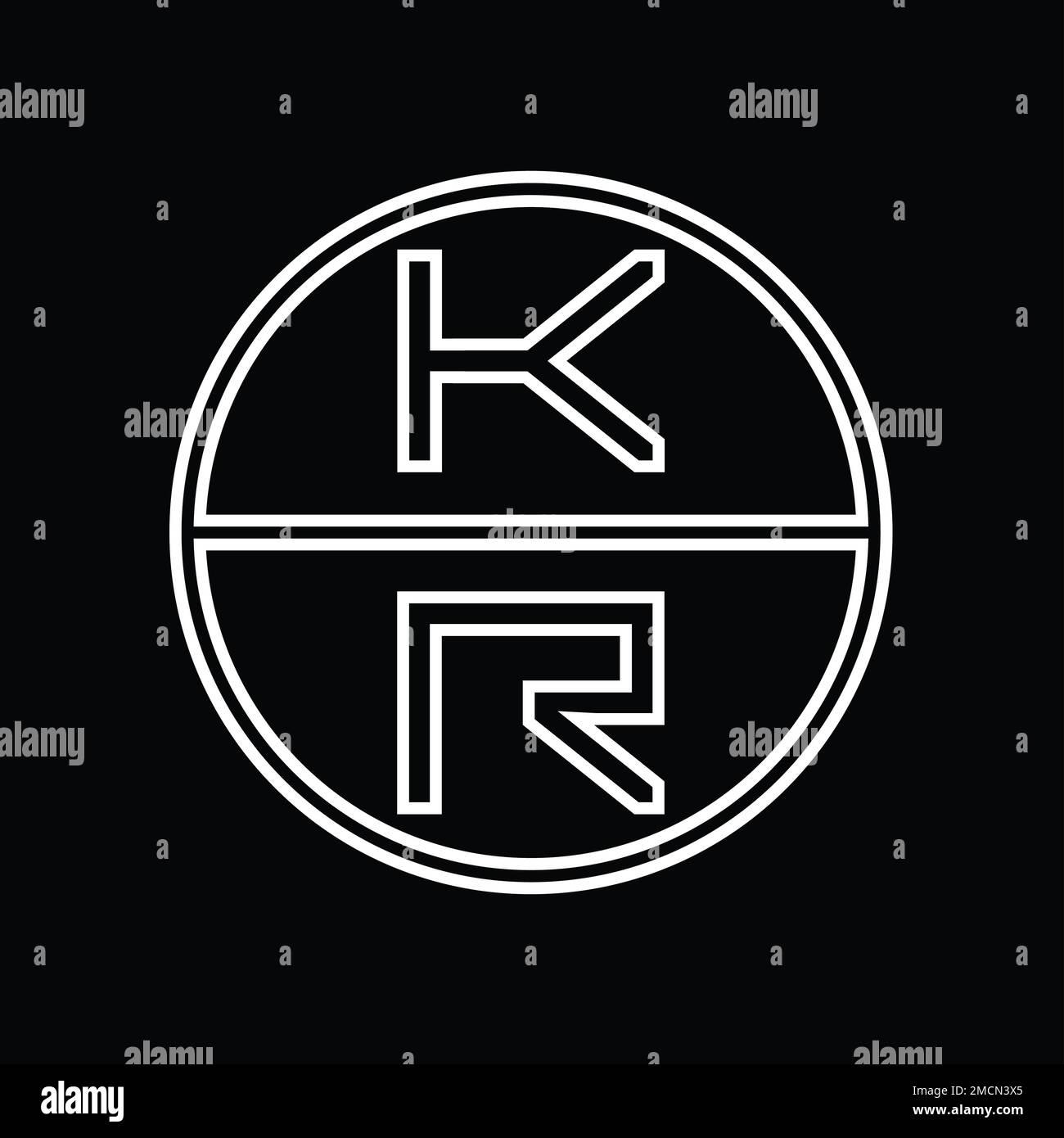 RK Logo monogram abstract inside circle stripe vector images design ...