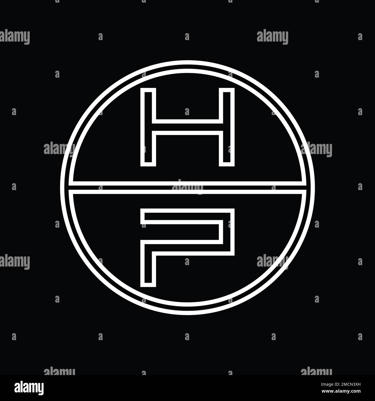 PH Logo monogram abstract inside circle stripe vector images design ...