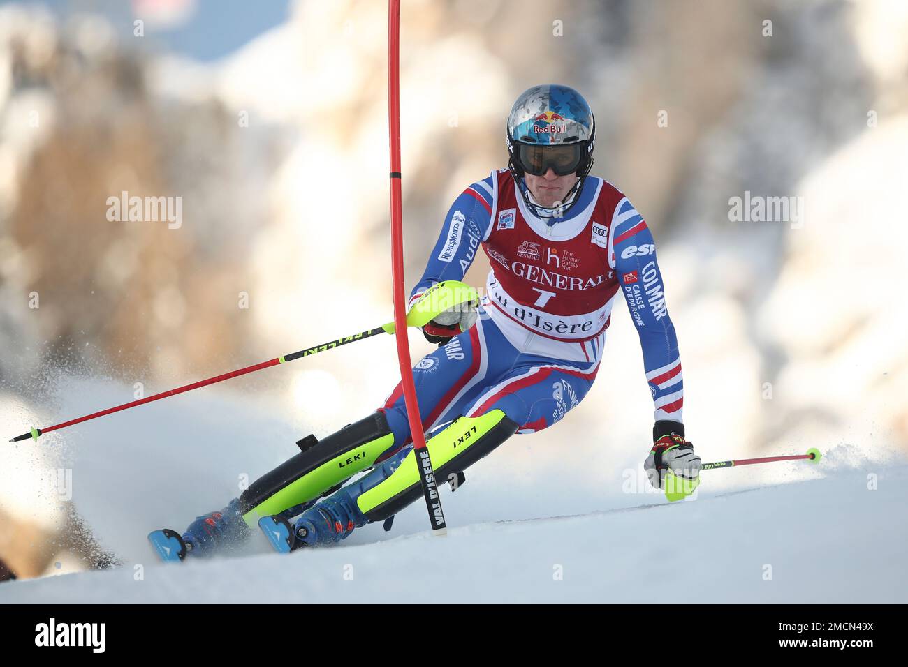 France's Clement Noel competes in the first run of an alpine ski, men's ...