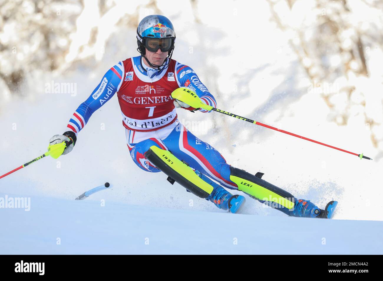 France's Clement Noel competes in the first run of an alpine ski, men's ...