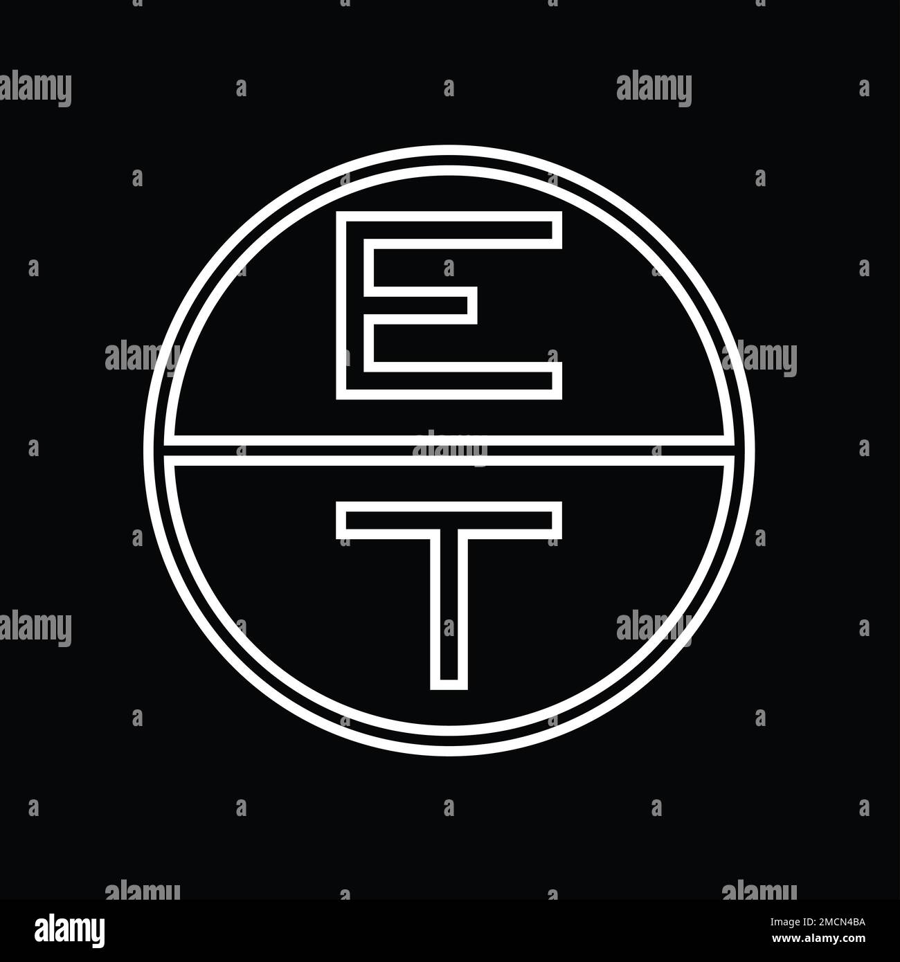 TE Logo monogram abstract inside circle stripe vector images design ...