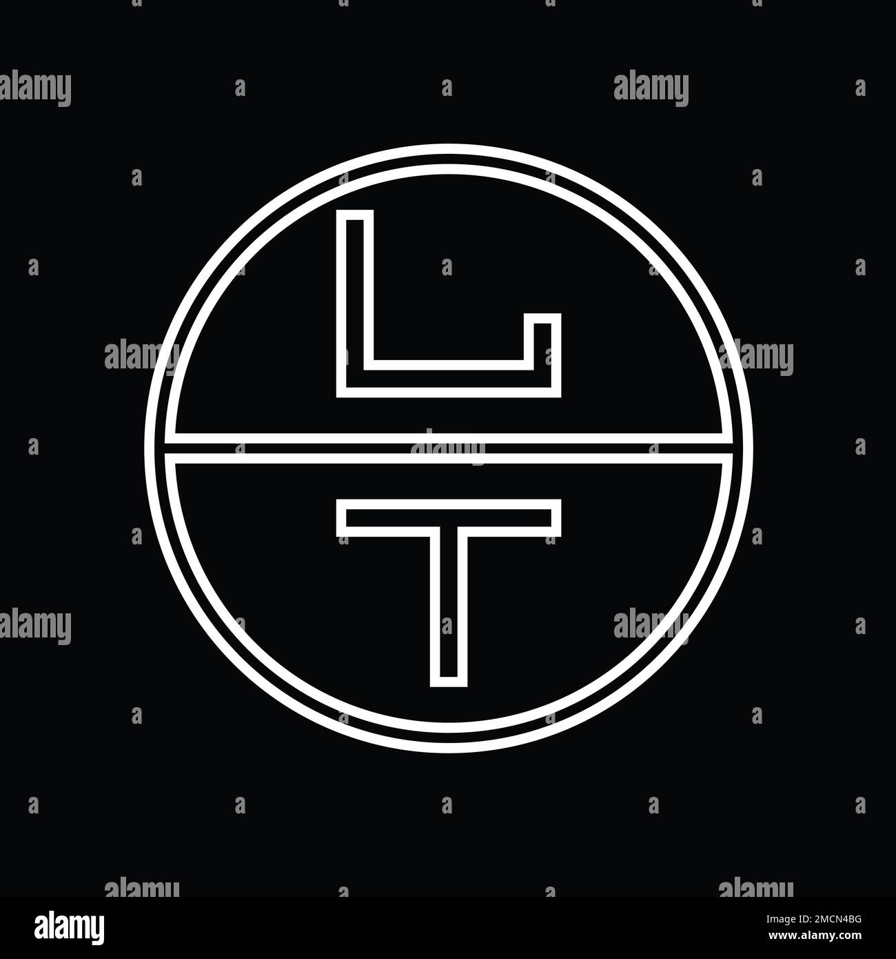 TL Logo monogram abstract inside circle stripe vector images design ...