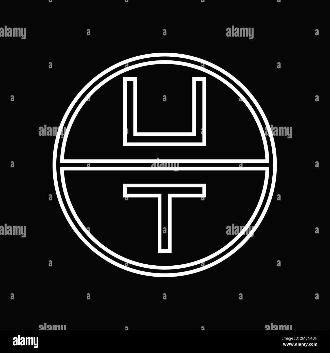 TU Logo monogram abstract inside circle stripe vector images design ...