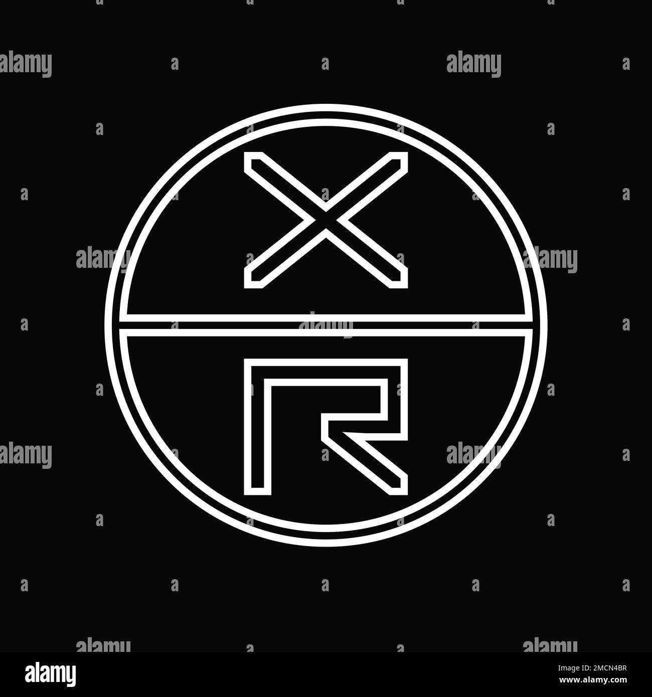 RX Logo monogram abstract inside circle stripe vector images design ...