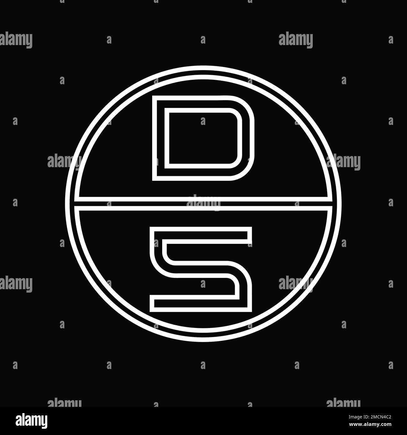 SD Logo monogram abstract inside circle stripe vector images design ...