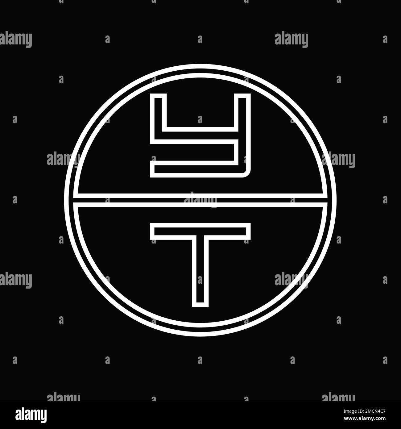 TY Logo monogram abstract inside circle stripe vector images design ...