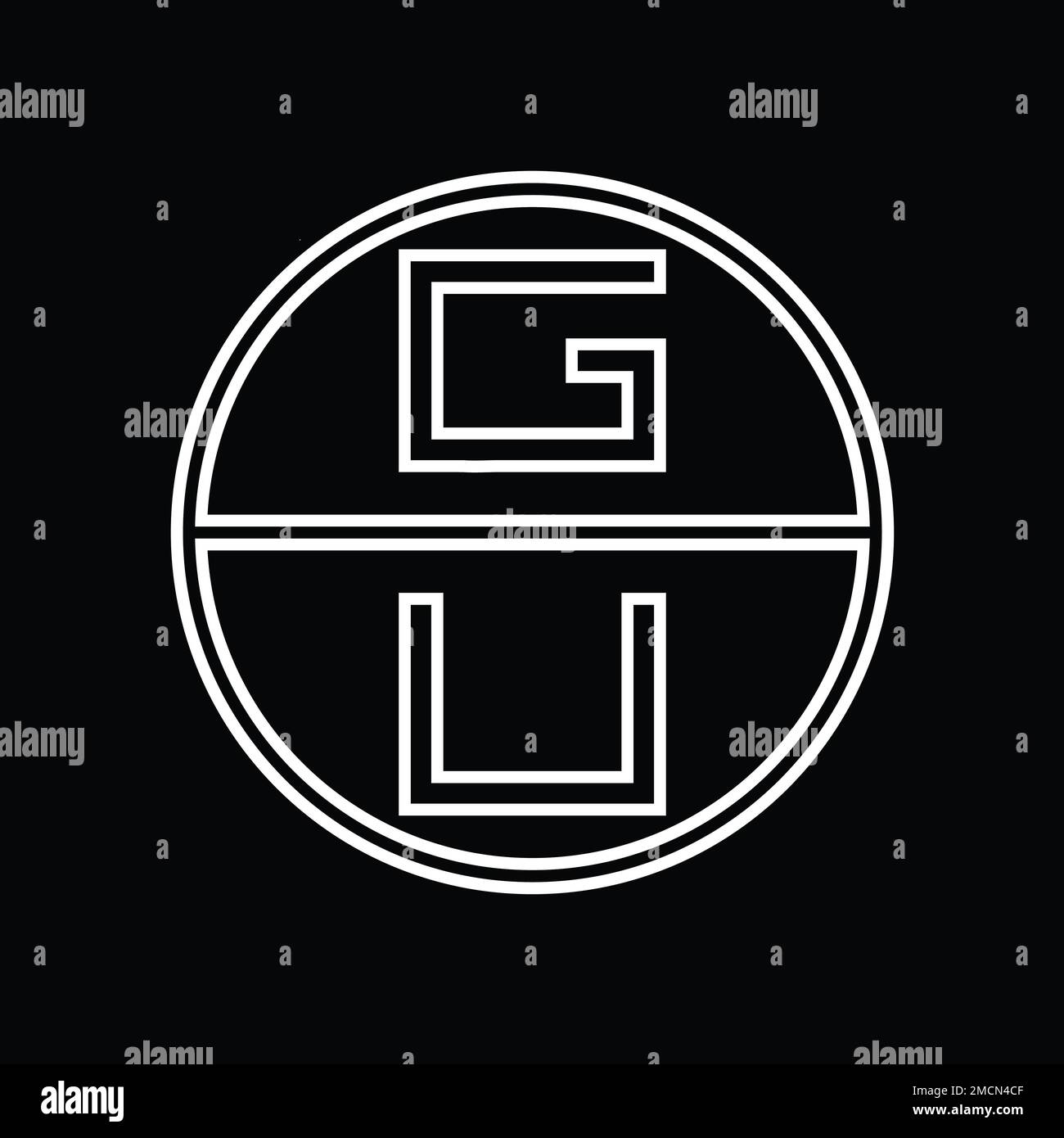 UG Logo monogram abstract inside circle stripe vector images design ...