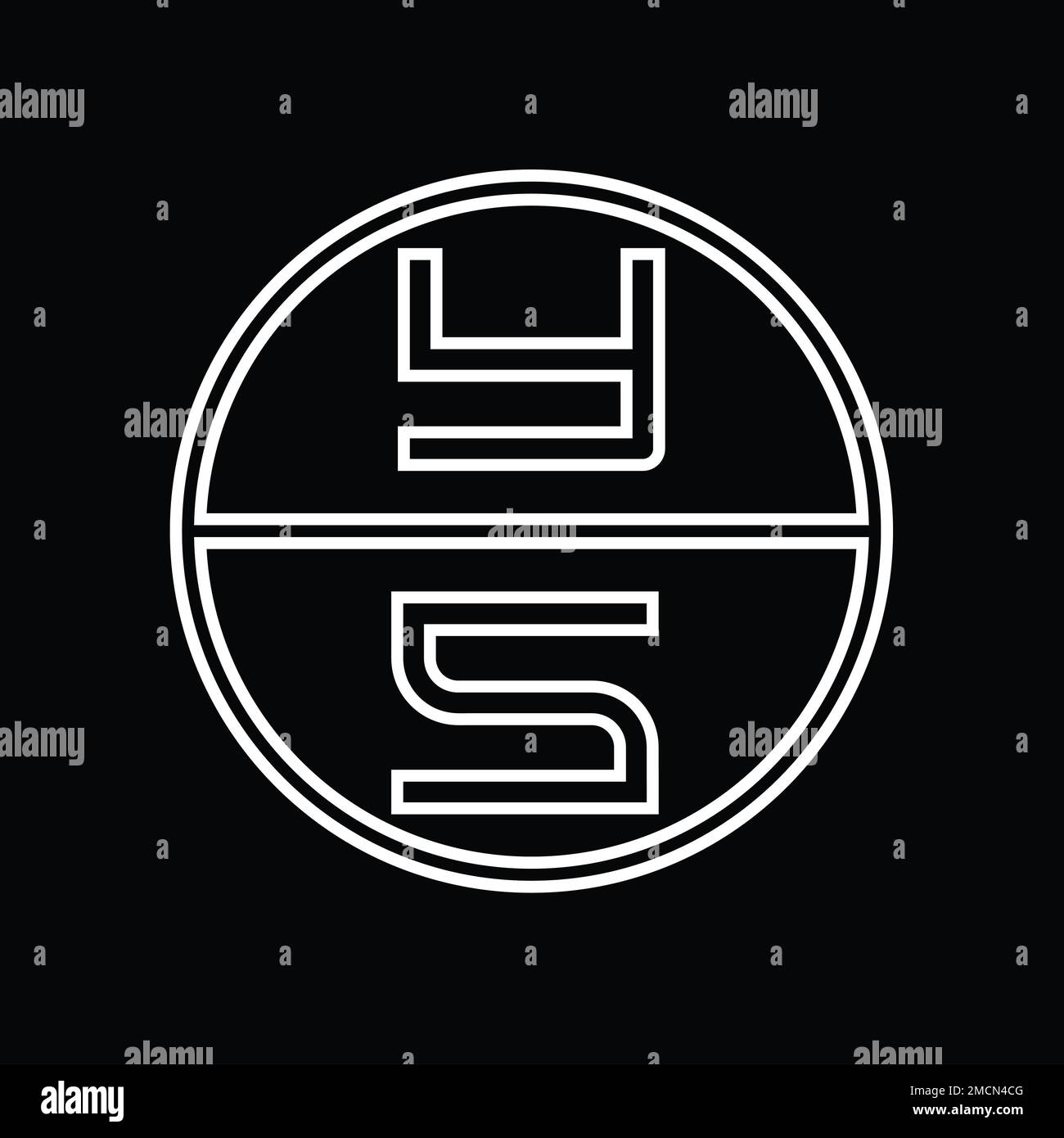 SY Logo monogram abstract inside circle stripe vector images design ...