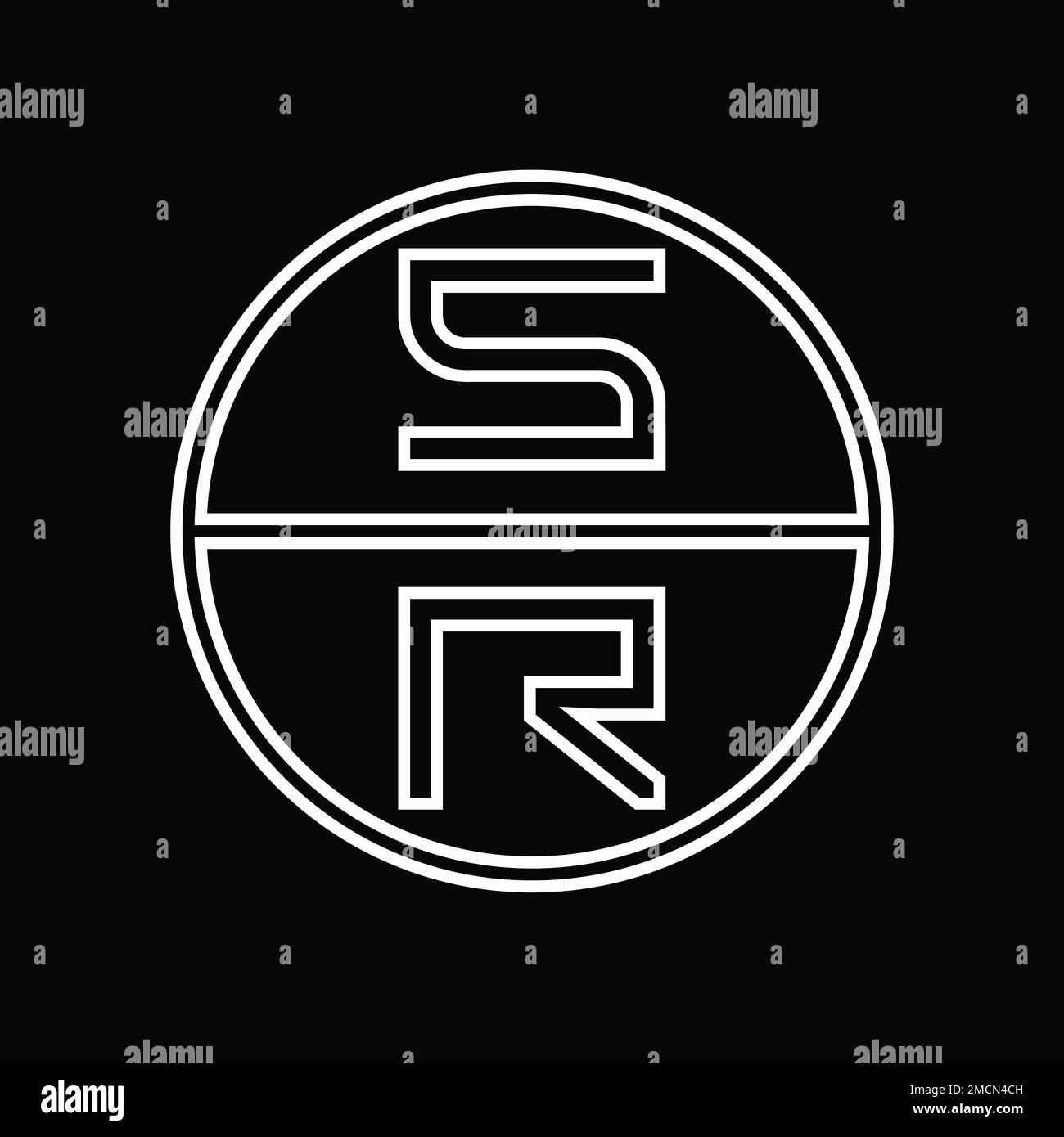 RS Logo monogram abstract inside circle stripe vector images design ...