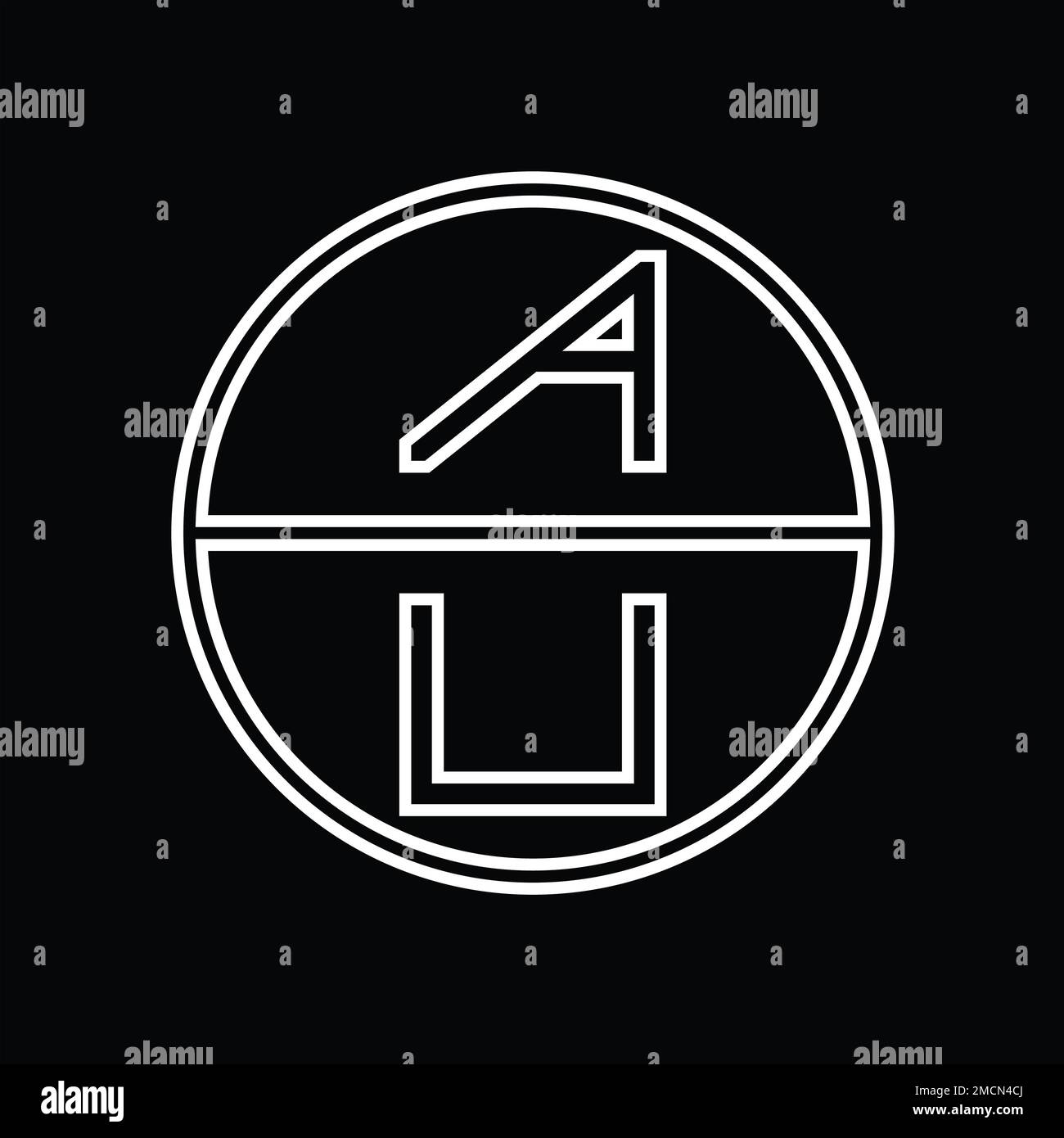 UA Logo monogram abstract inside circle stripe vector images design ...