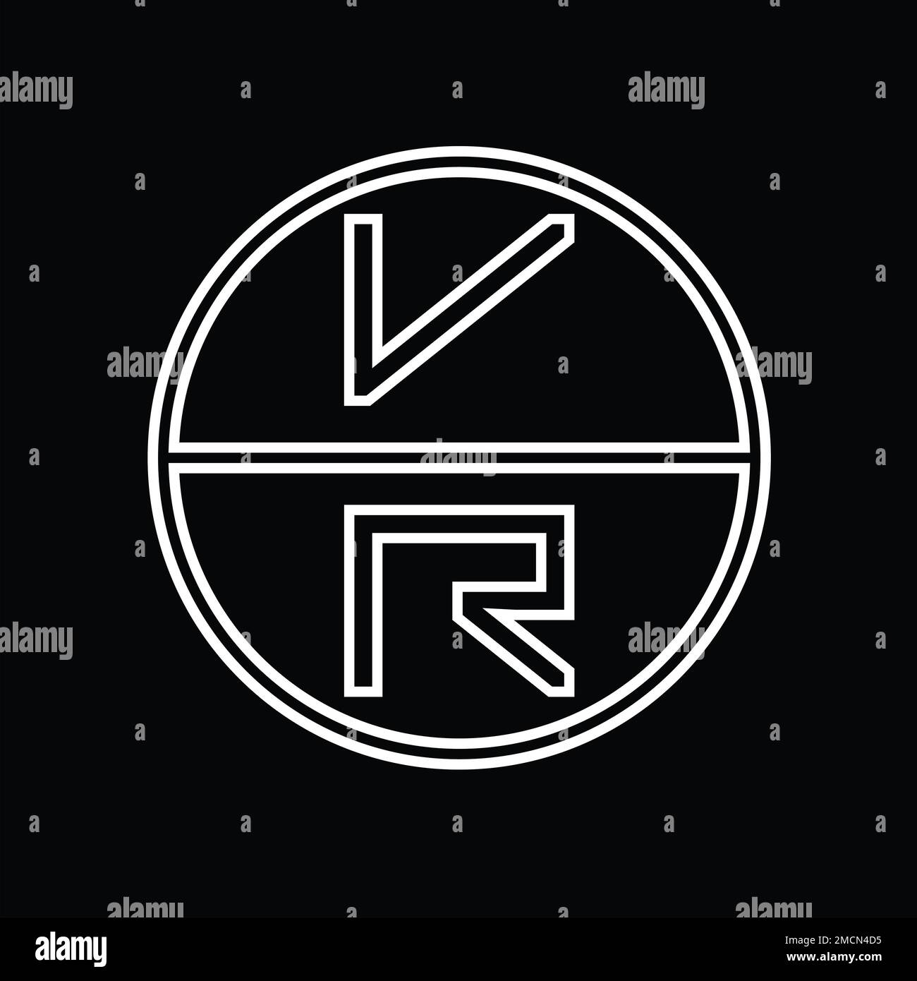 RV Logo monogram abstract inside circle stripe vector images design ...