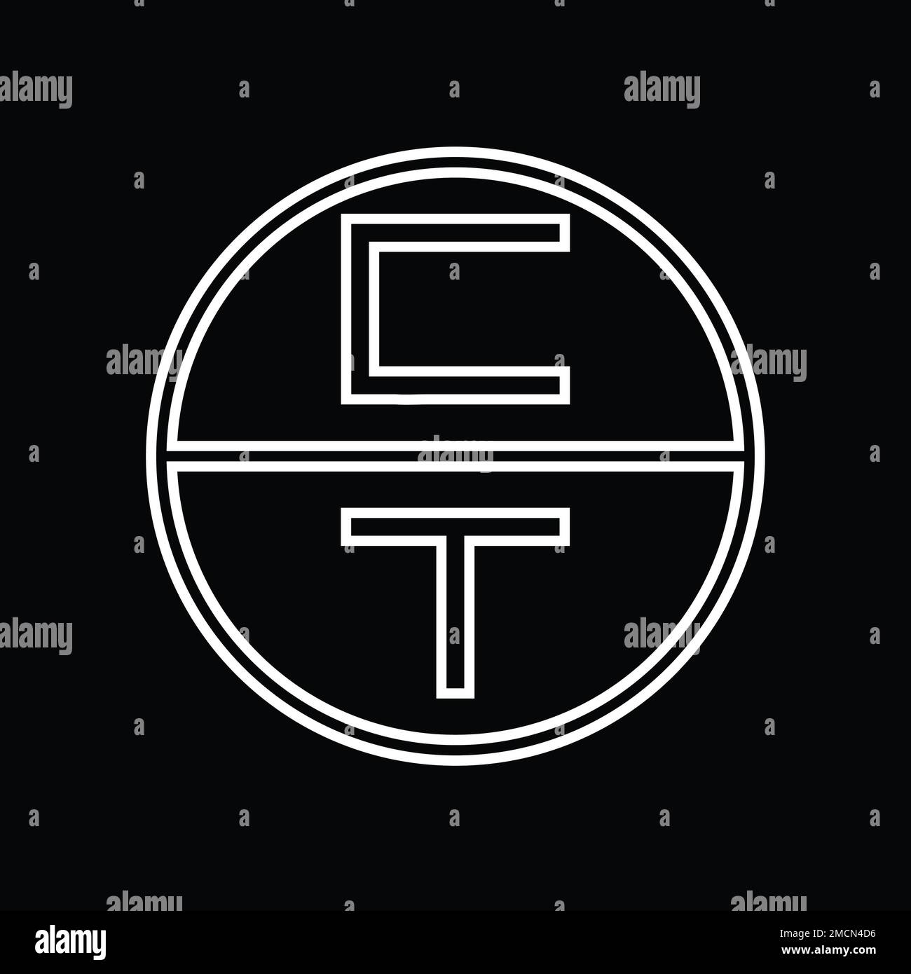 TC Logo monogram abstract inside circle stripe vector images design ...