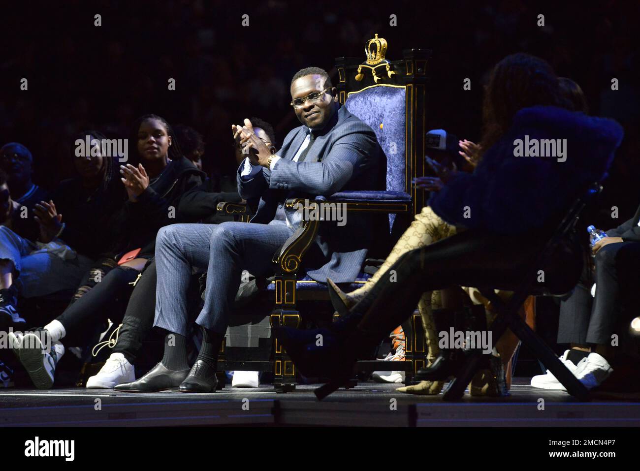 Zach Randolph attends his jersey retirement ceremony for the Memphis ...