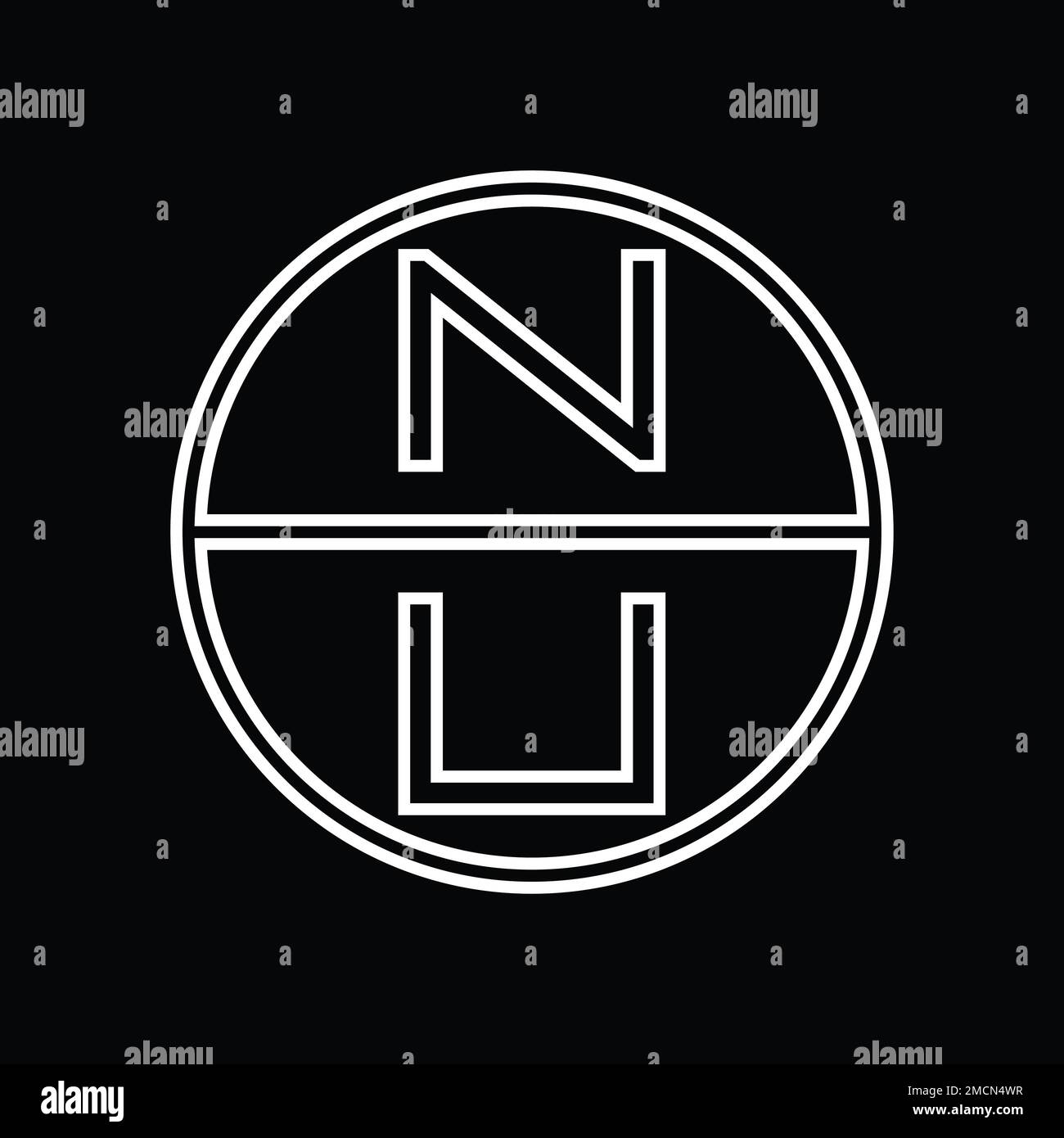 UN Logo monogram abstract inside circle stripe vector images design ...