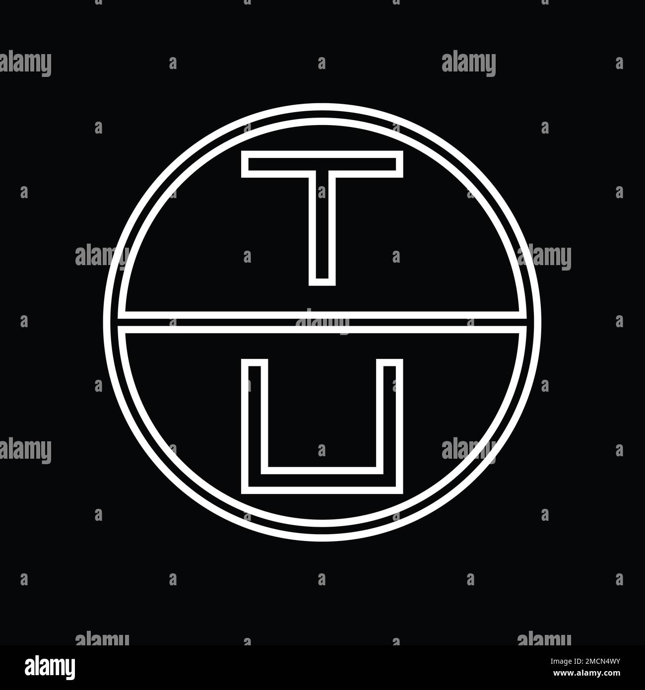 UT Logo monogram abstract inside circle stripe vector images design ...