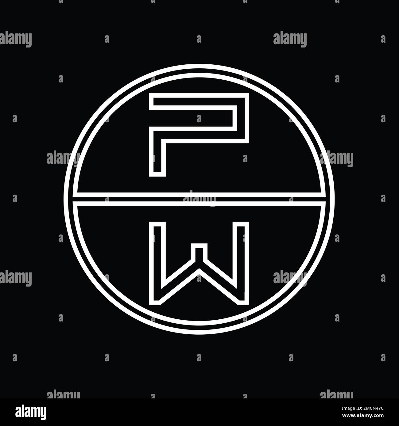 WP Logo monogram abstract inside circle stripe vector images design ...