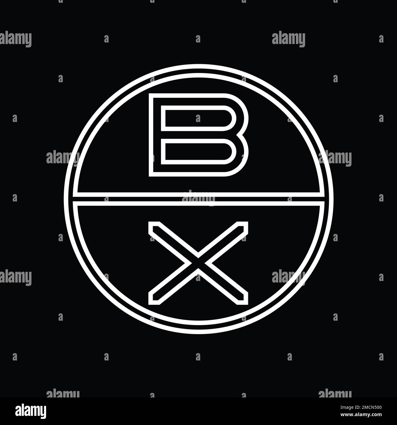 XB Logo monogram abstract inside circle stripe vector images design ...