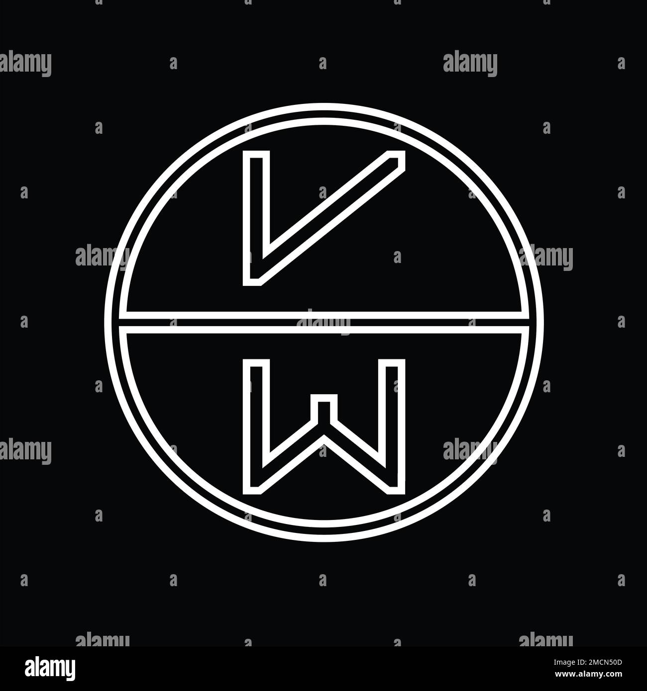 WV Logo monogram abstract inside circle stripe vector images design ...