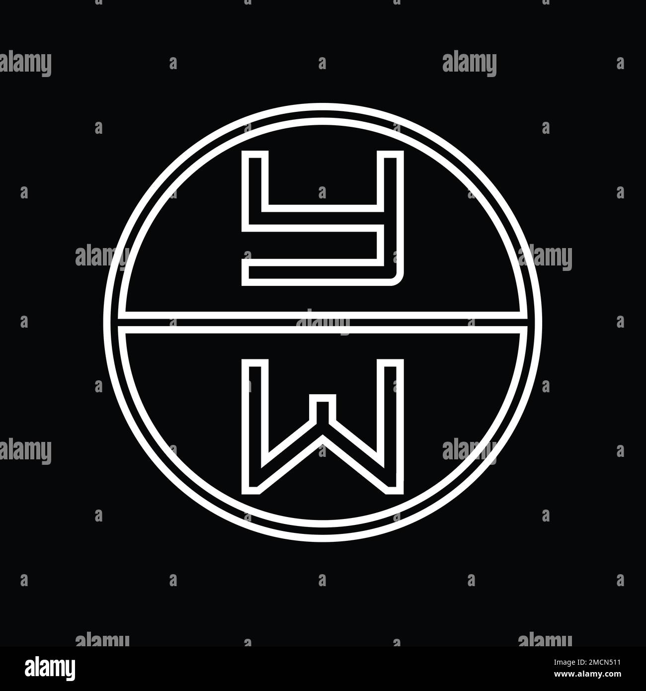 WY Logo monogram abstract inside circle stripe vector images design ...