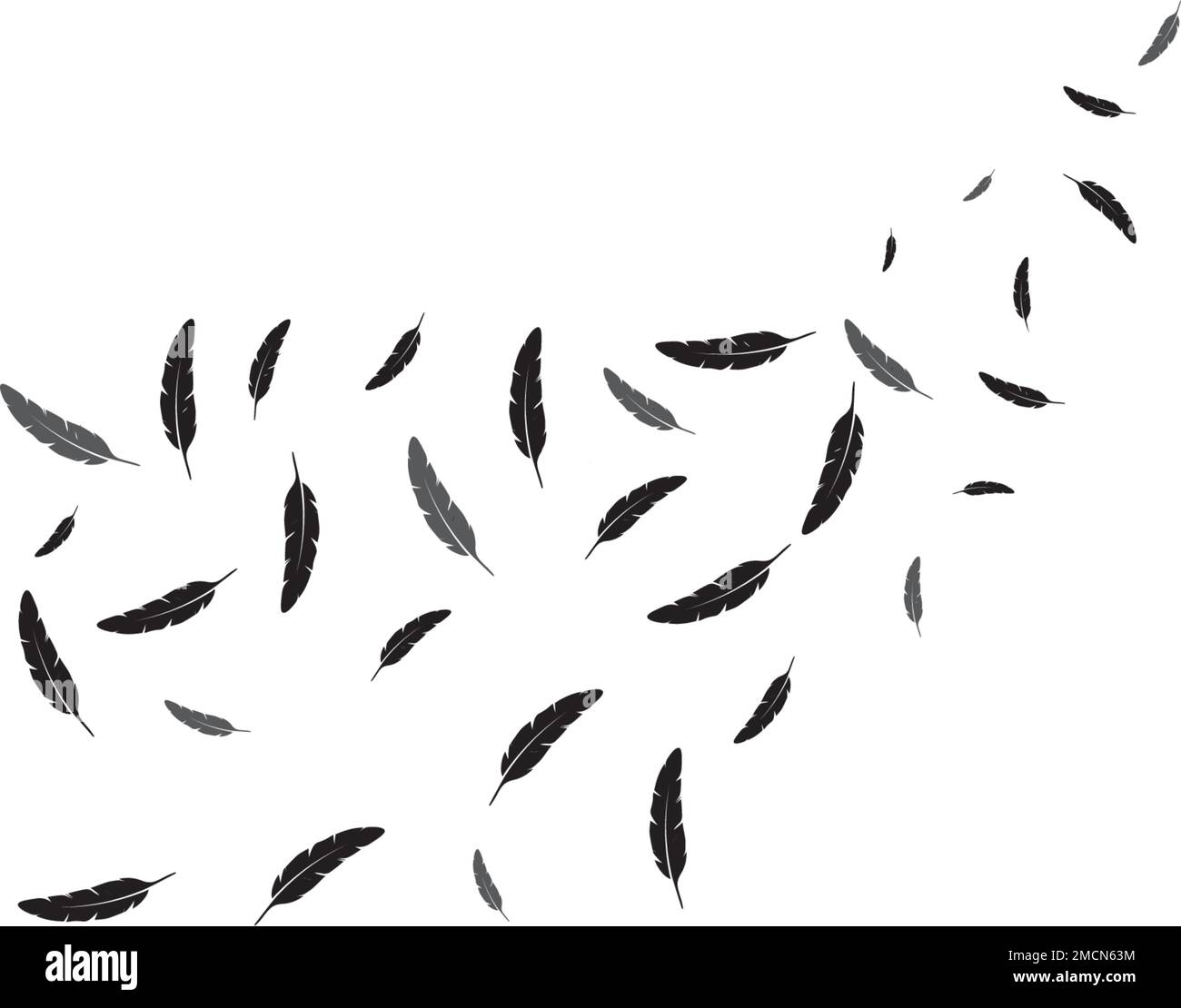 Falling Feather Silhouette